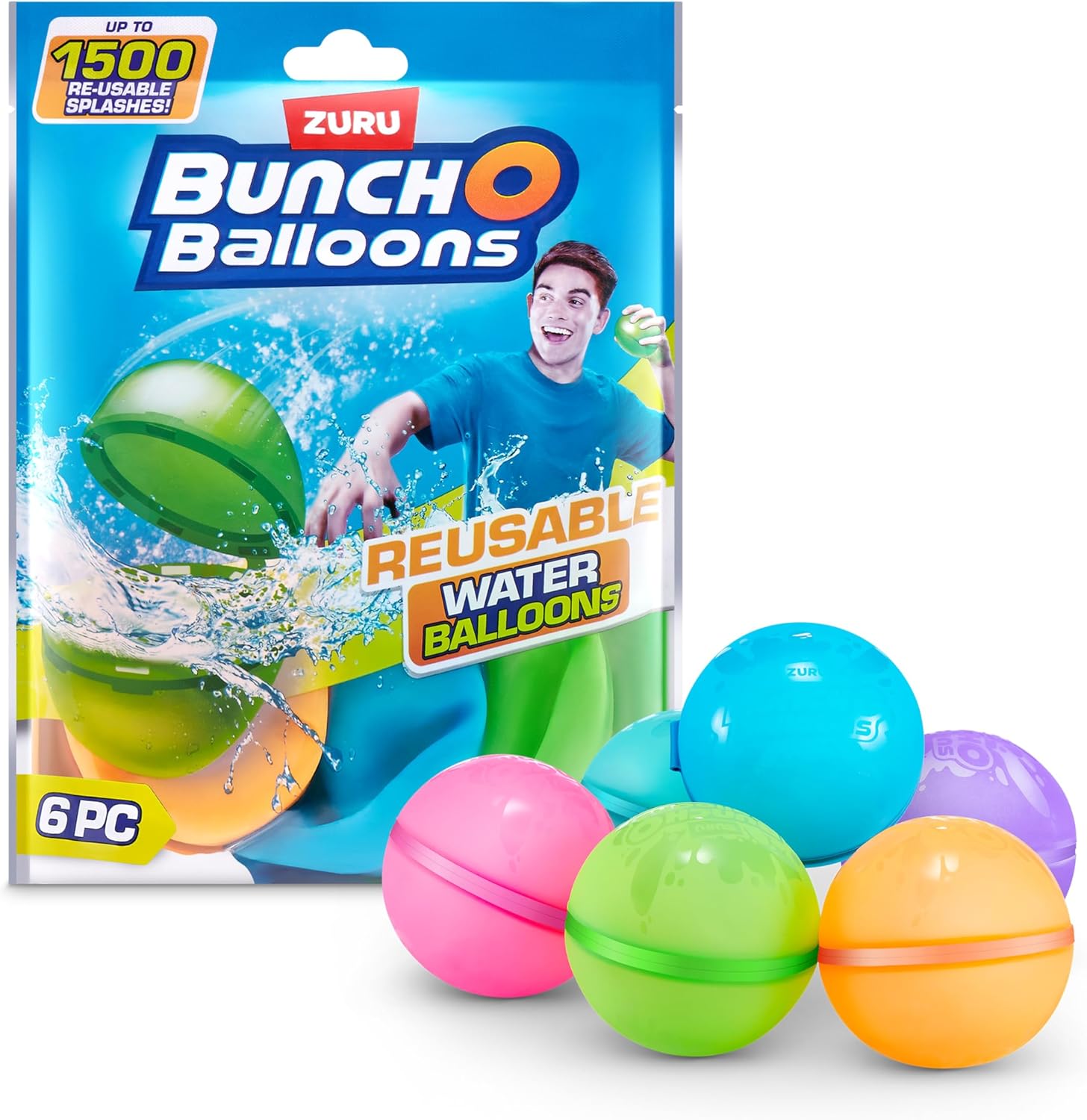 Amazon.com: Bunch O Balloons Reusable Water Balloons 6 Pack by ZURU ...