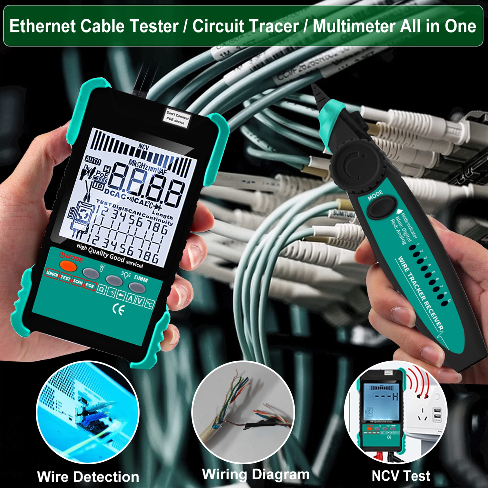 Snapklik.com : ET618 3 ID Mapping Ethernet Network Cable Tester