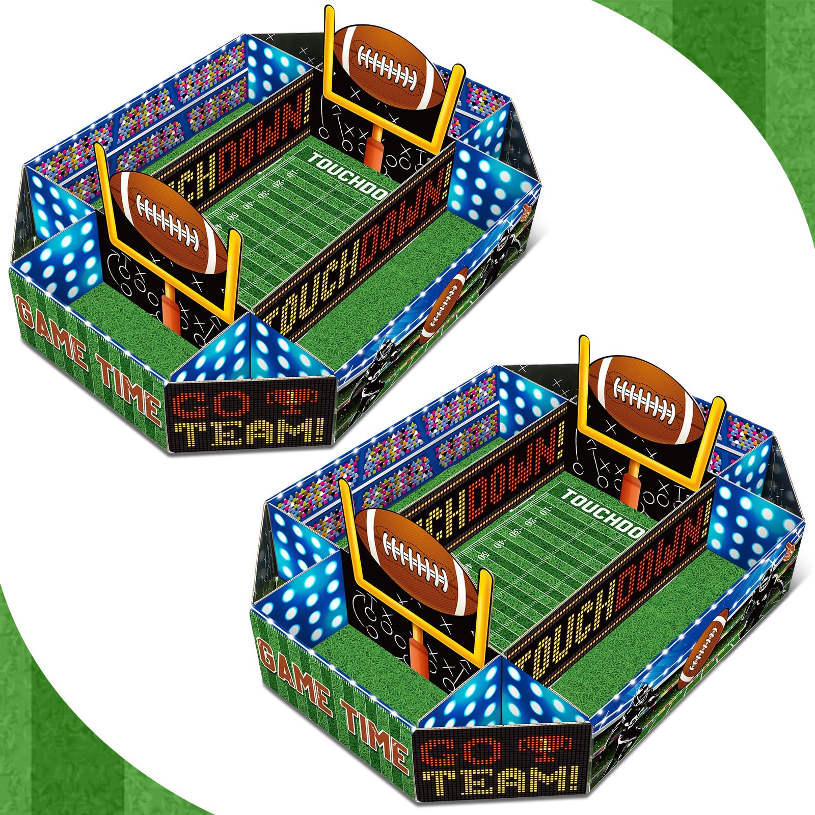 Amazon.com | Fullhawl 2 Pcs Football Food Serving Tray Football Party ...
