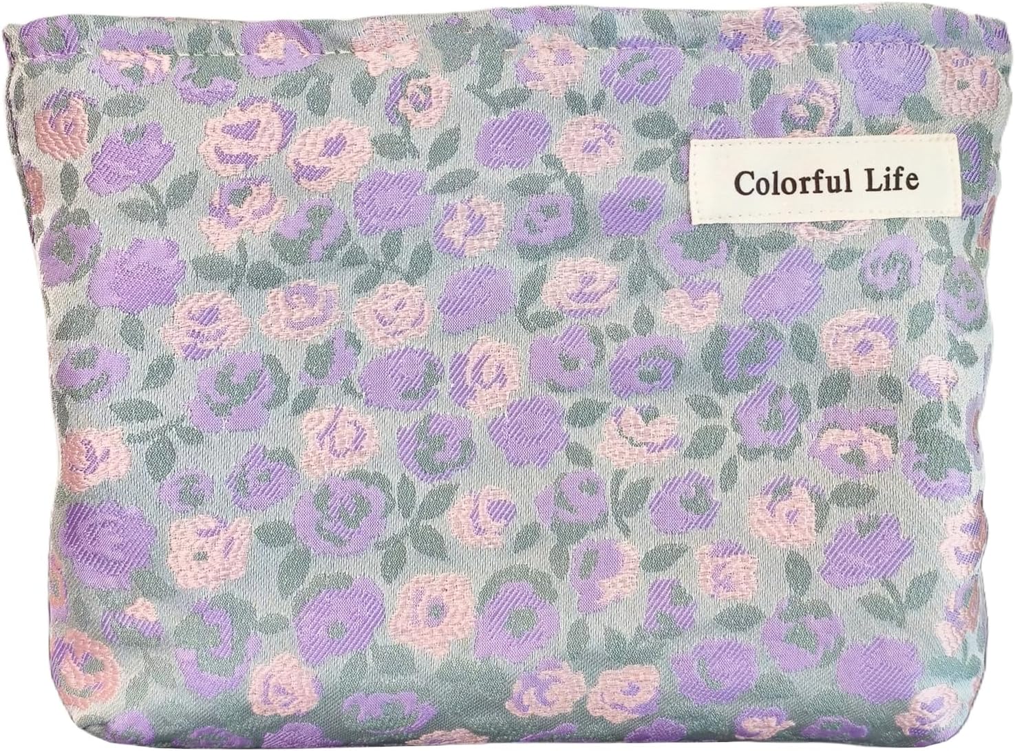 Amazon.com: STARDW Aesthetic Floral Makeup Bag Cute Small Cosmetic Bags ...