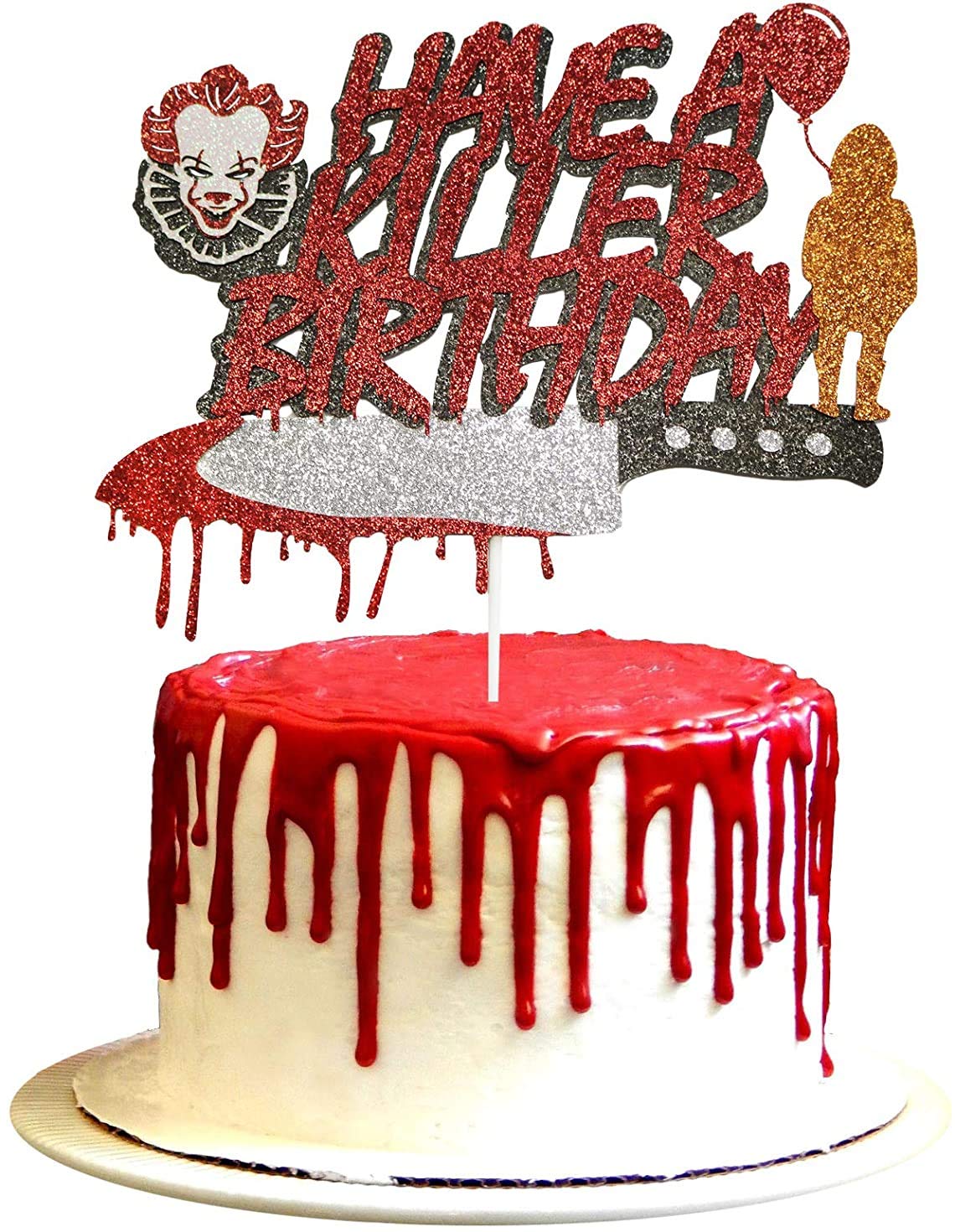 Buy Have A Killer Birthday Cake Topper, Haloween Pennywise Birthday ...