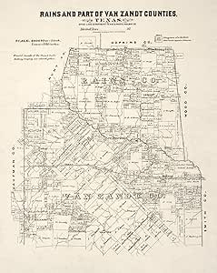 Amazon.com: MAPS OF THE PAST Historic County Map - Rains County Texas ...