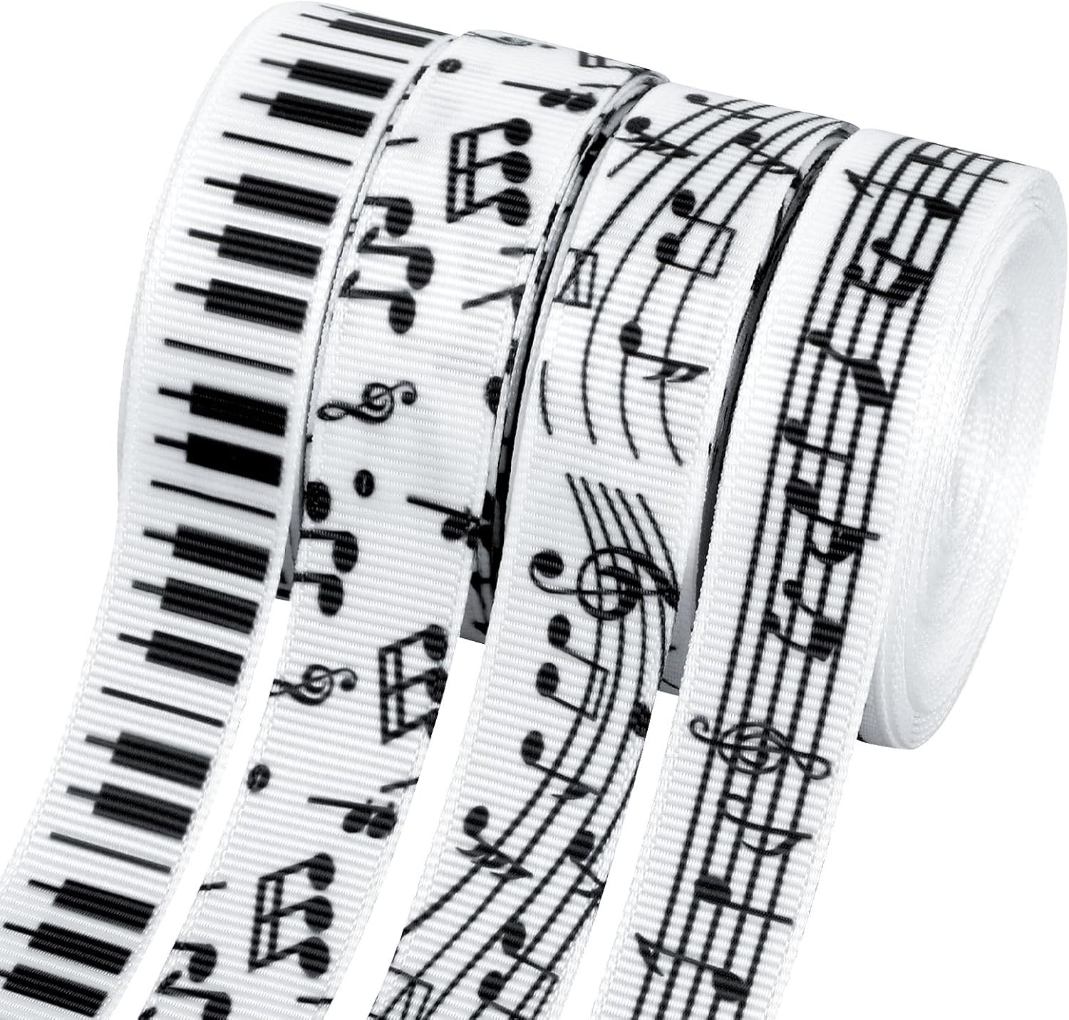 Amazon.com: 4 Rolls Music Note Ribbon, 5/8 Inch x 20 Yards Musical ...