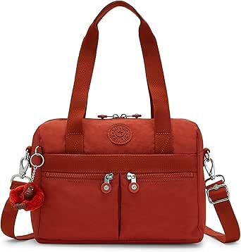 Amazon | Kipling レディース Klara ハンドバッグ、整理アクセサリー、取り外し可能なショルダーストラップ、デュアルキャリーハンドル、クリンクルナイロンバッグ | ハンドバッグ