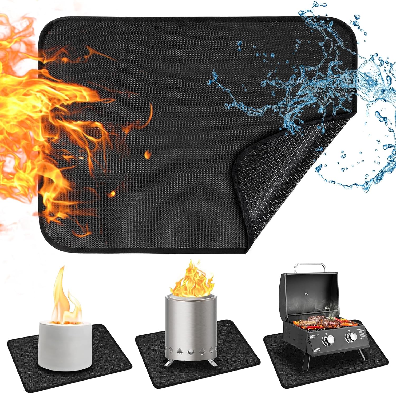 Amazon.com: 24x18 Inches Under Grill Mat for Outdoor Tabletop Grill ...