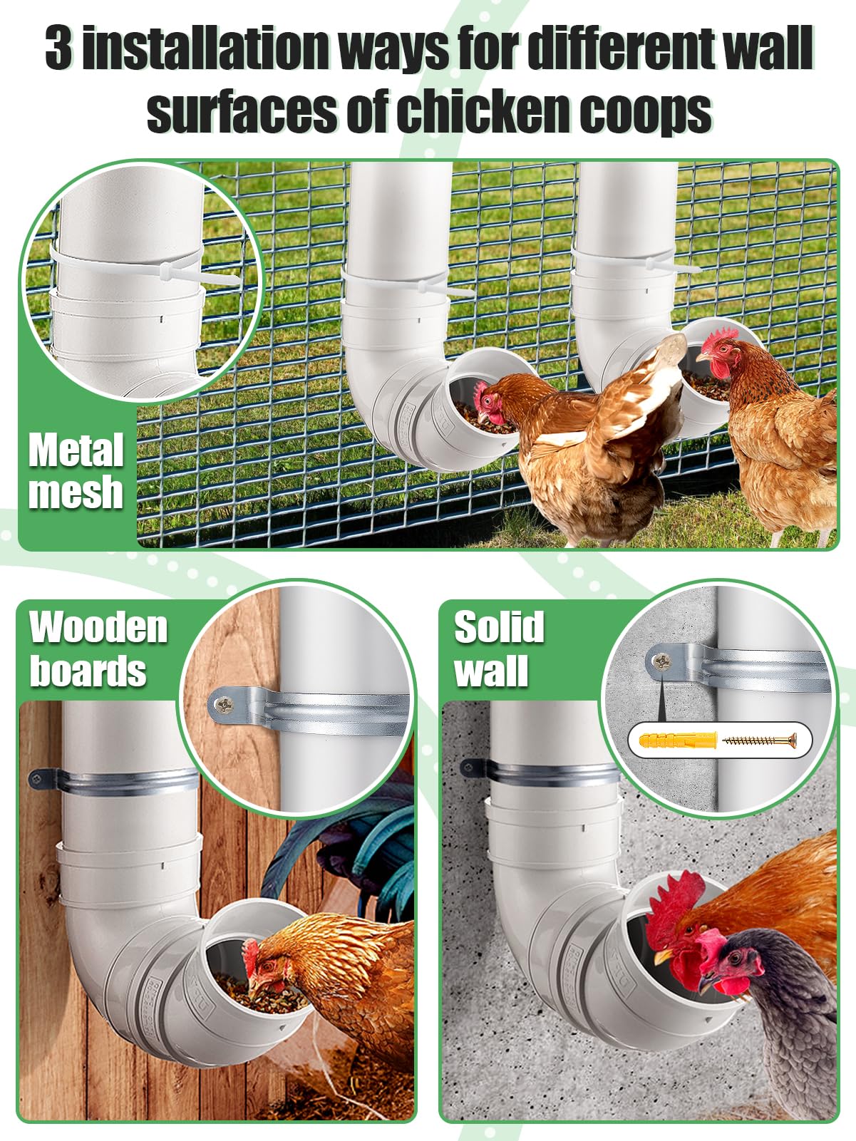 Snapklik.com : 2 Set Automatic Chicken Feeder No Waste - 13 Pounds ...