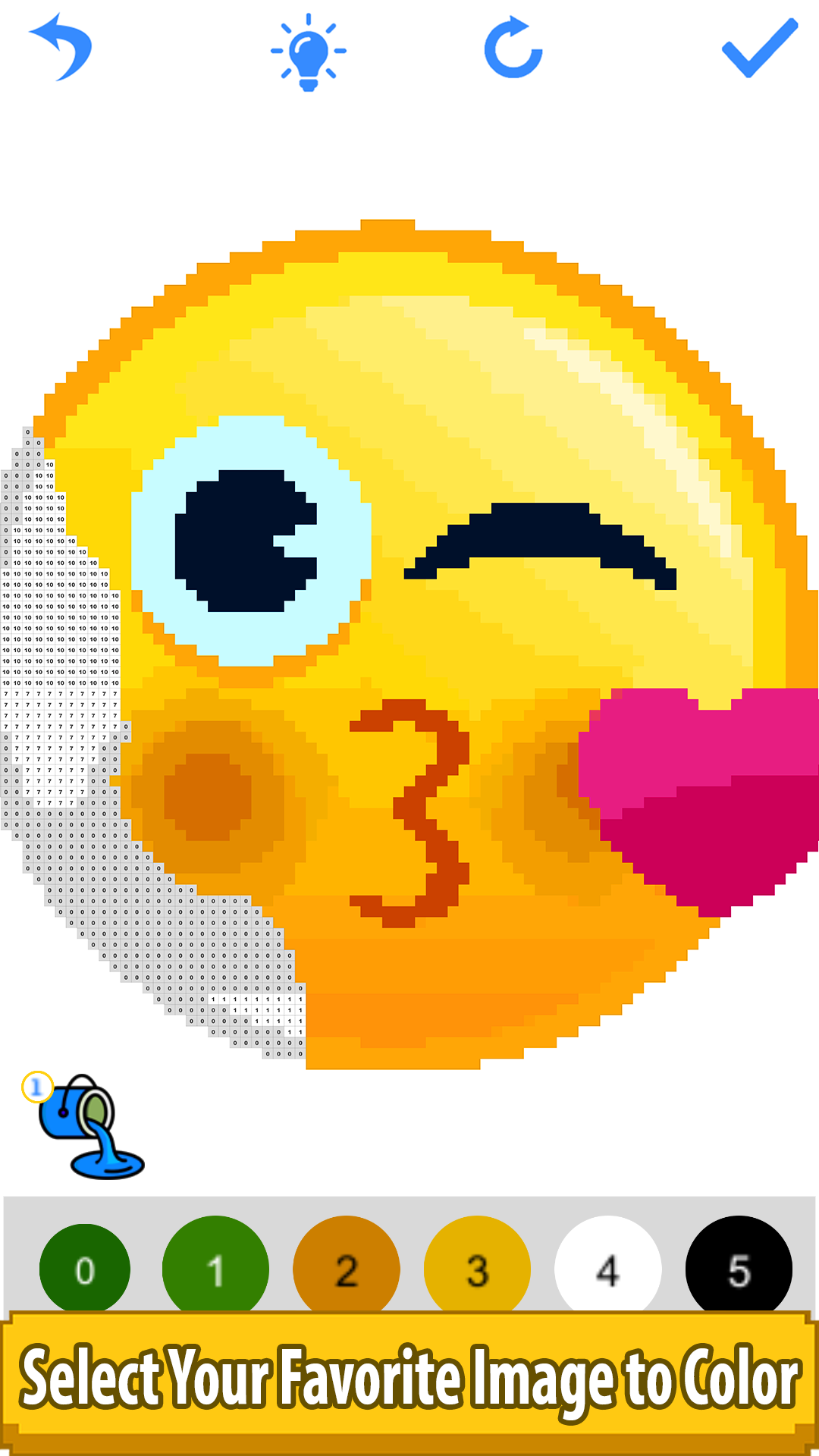Emoji Pixel Art - Paint by Number, Sandbox Coloring Book Pages:Amazon ...