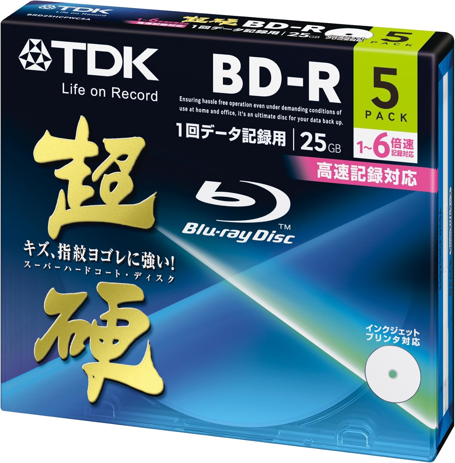 Amazon.com: TDK Blu-ray Disc 5 Pack - 25GB 6X BD-R - Printable [2010 ...