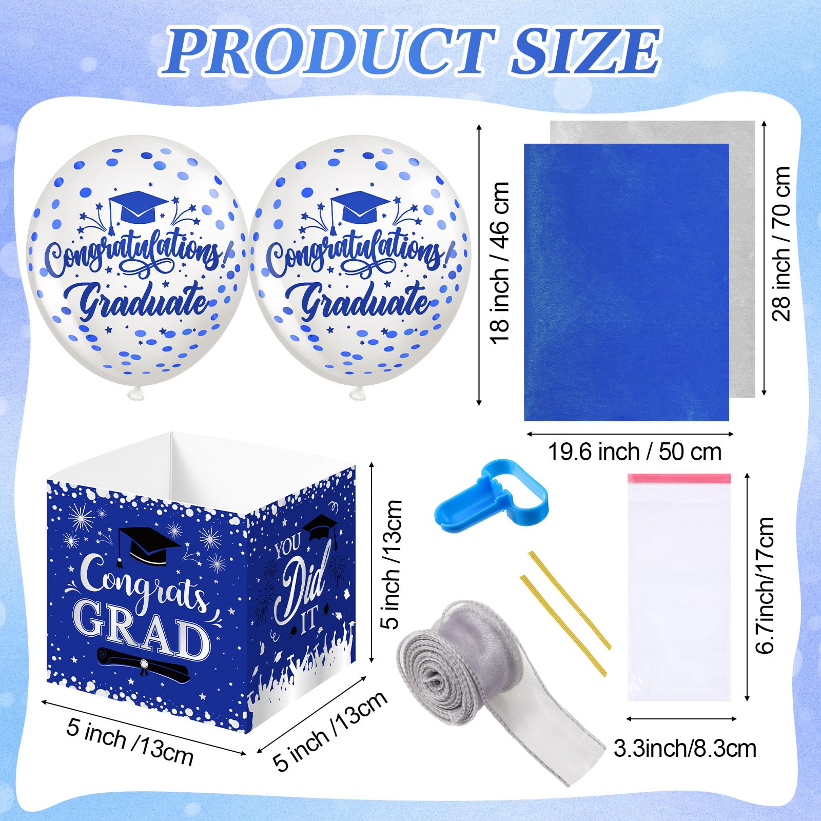 Snapklik.com : MiniInflat Graduation Pull Money Balloon Box Surprise ...
