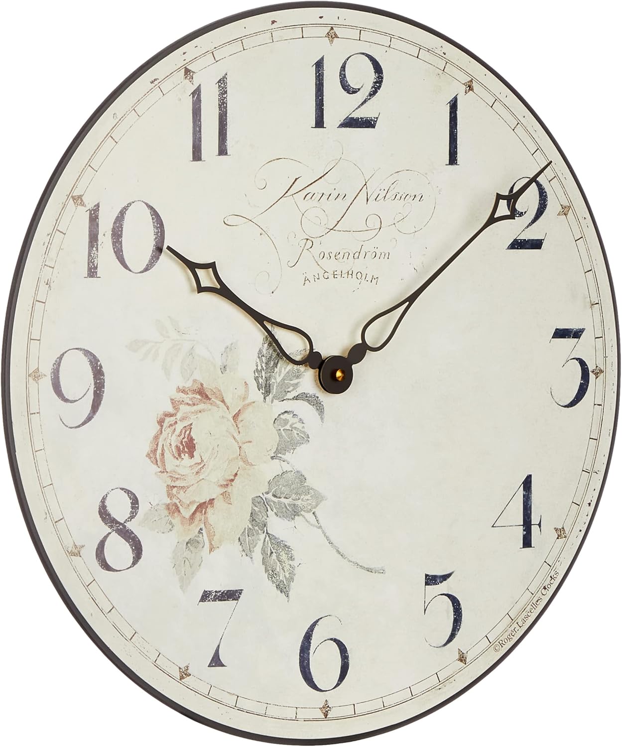Roger Lascelles, Rose Wall Clock : Amazon.co.uk: Home & Kitchen