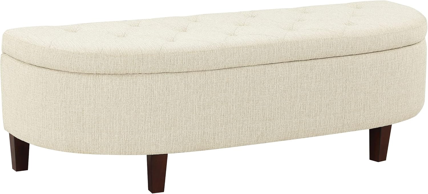 Amazon.com: OSP Home Furnishings Jaycee 60 Inch Storage Bench with Soft ...
