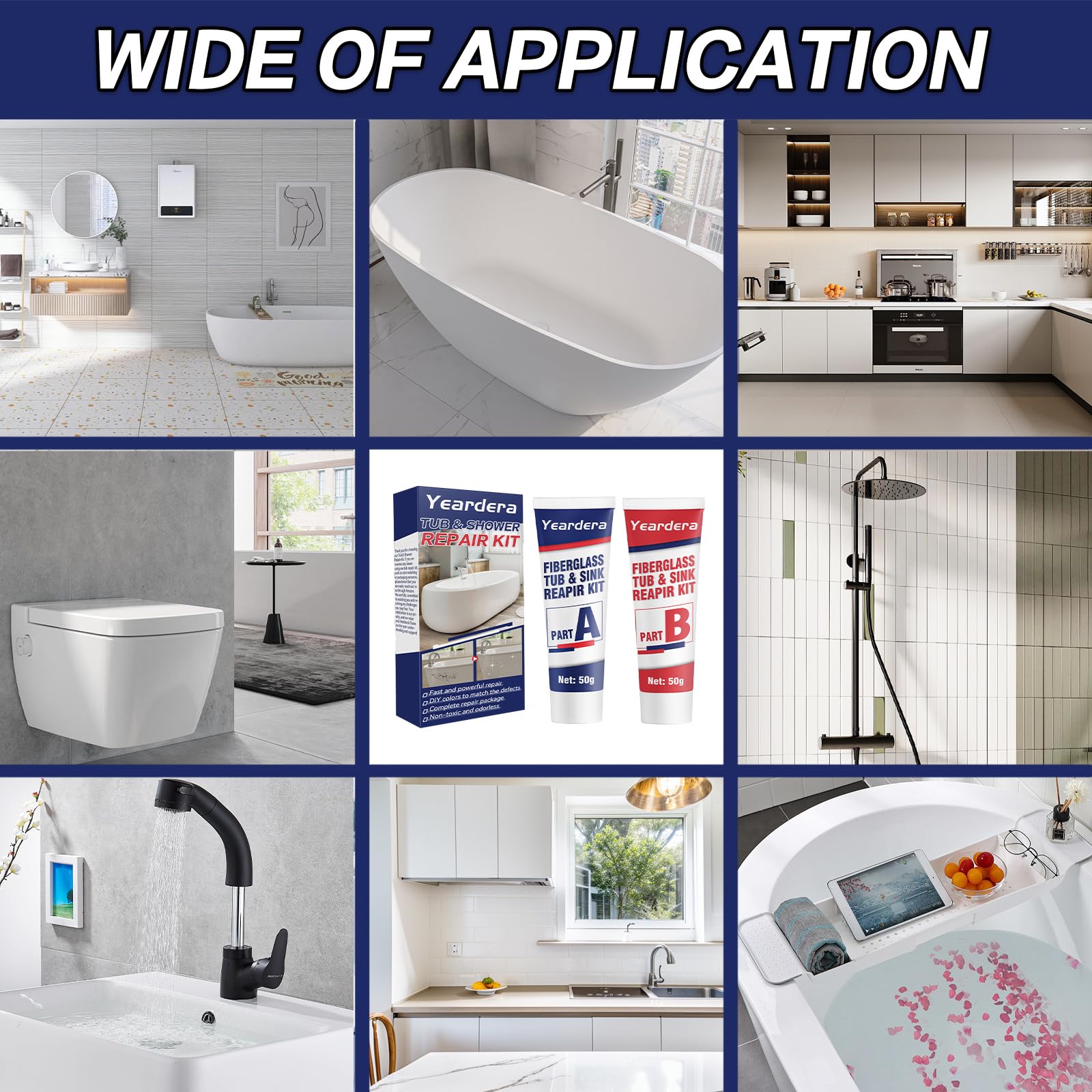 Snapklik.com : Tub Repair Kit, Shower Repair Kit, Super Strong And ...