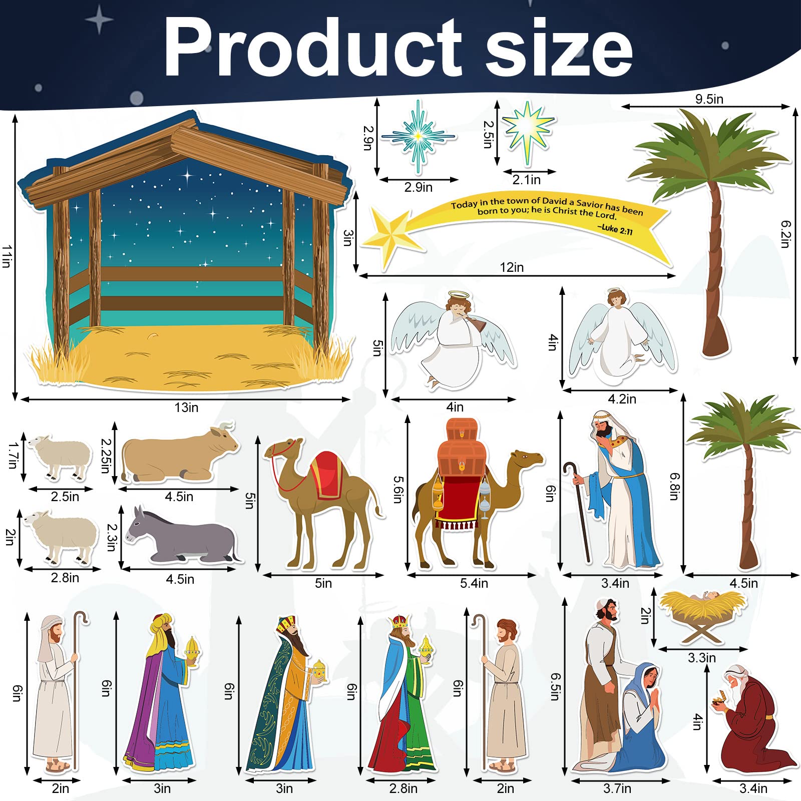 Snapklik.com : Eaasty 23 Pcs Christian Nativity Bulletin Board Set ...
