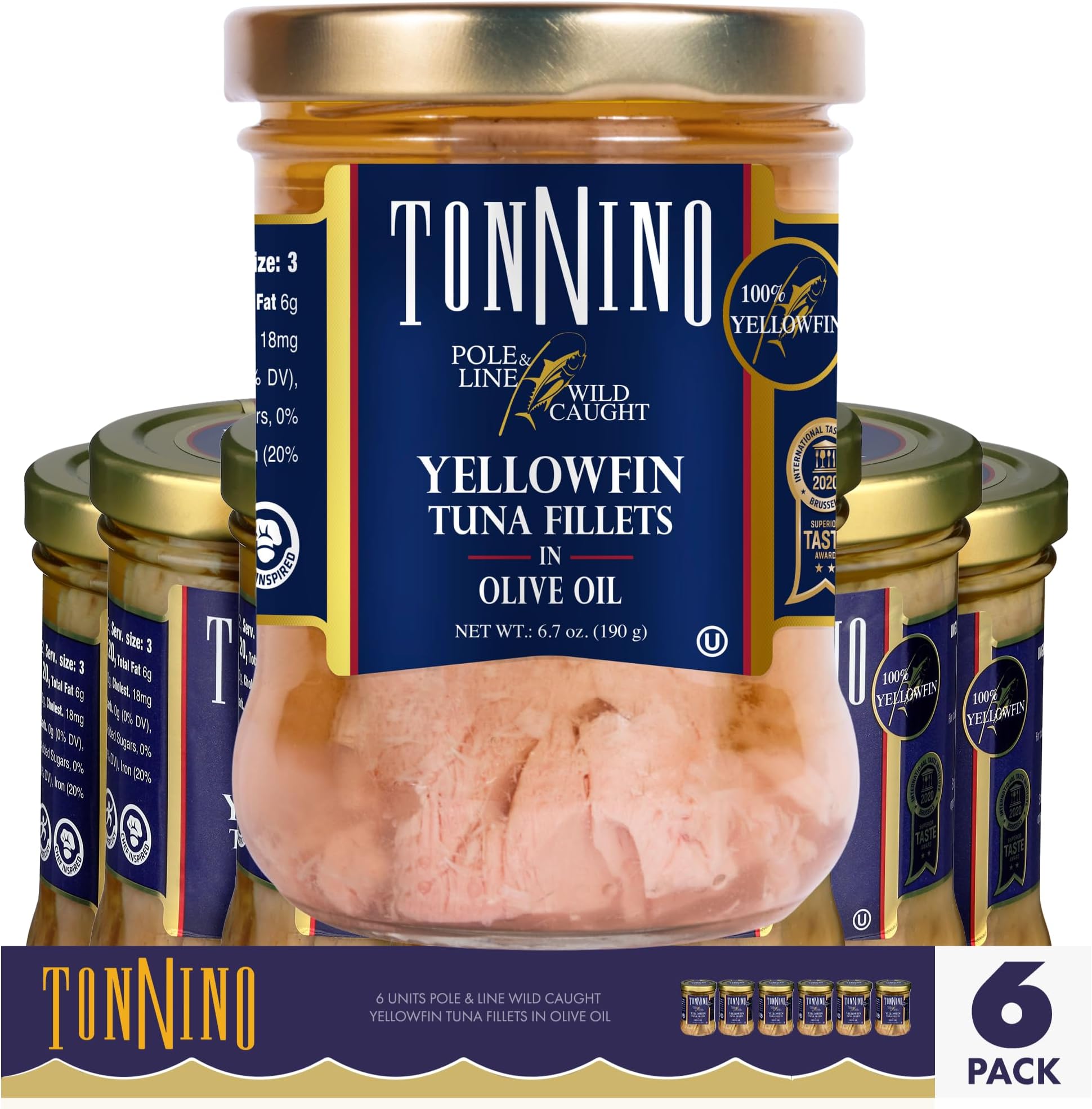 Amazon.com : Ortiz Tuna in Olive Oil, 7.76oz Glass Jar | Superior Tuna ...