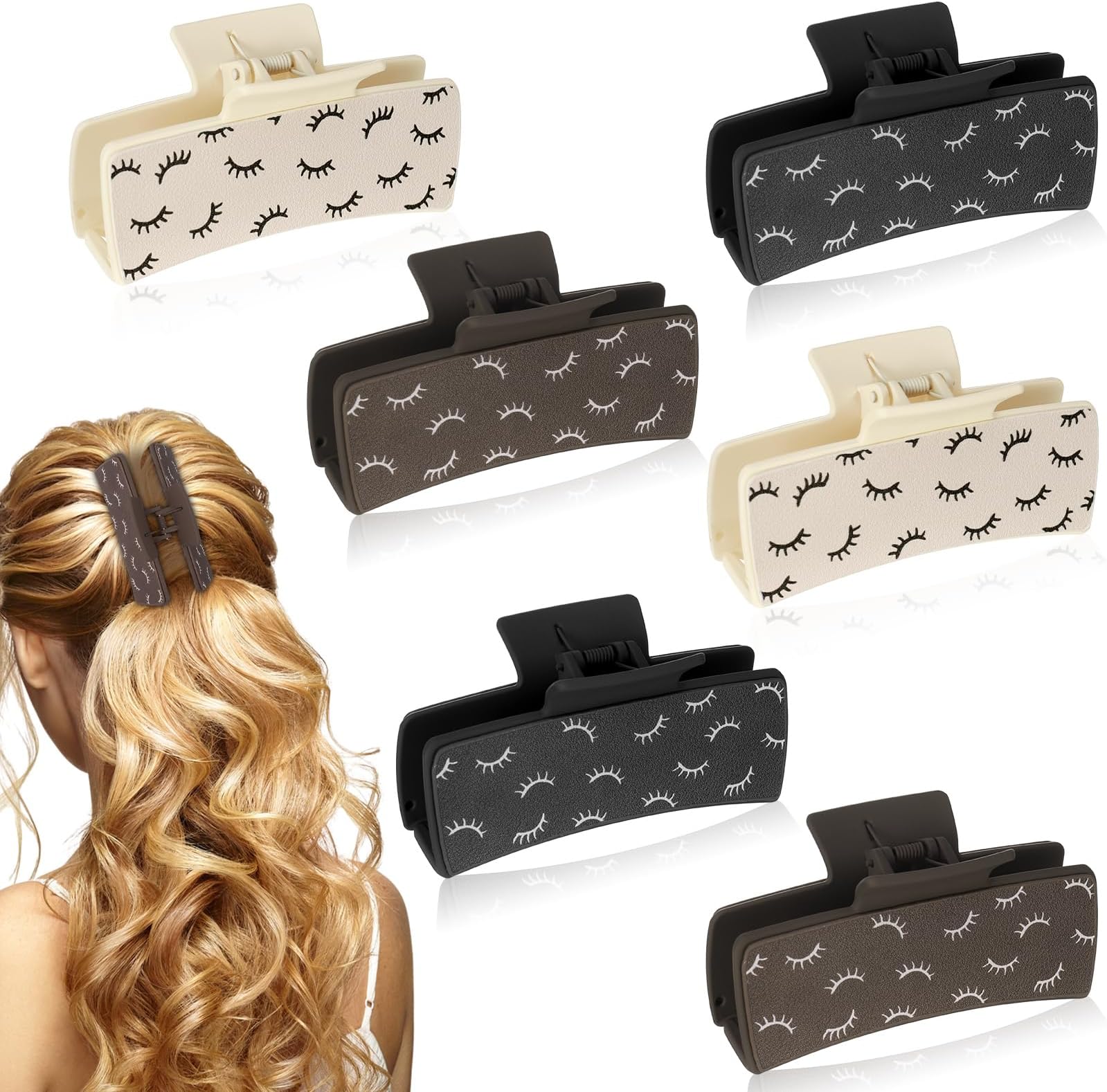 Amazon.com : XLSXEXCL 6 Pcs Western Hair Clips, Leather Hair Clip Matte ...