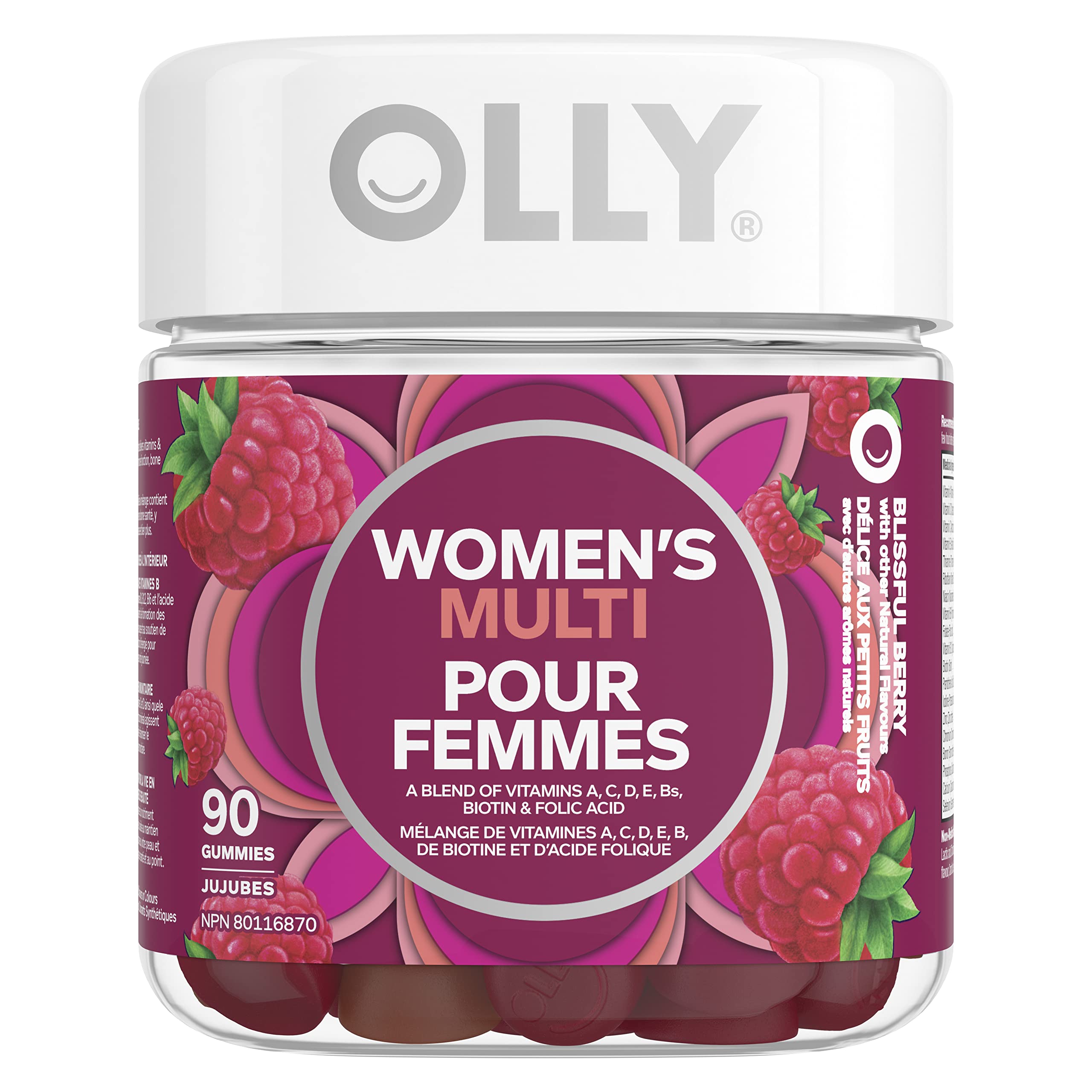 OLLY Women's Multi Gummy Supplement with no artificial flavours and ...