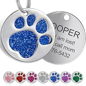 Amazon.com: Natiform Personalized Pet ID Tags, Cat Tags, Custom ...