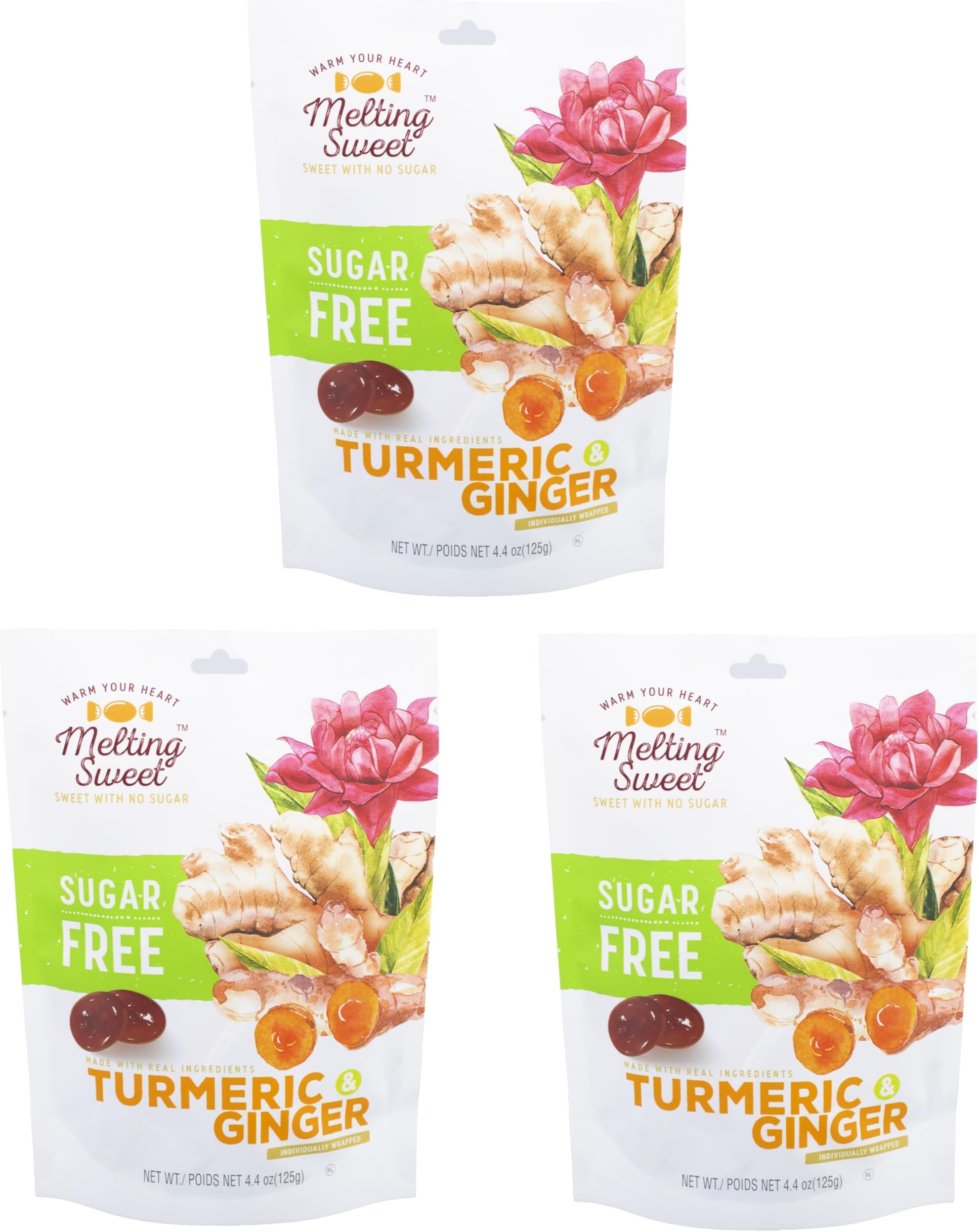 Amazon.com : Melting Sweet Sugar Free Premium Hard Candy (Turmeric ...
