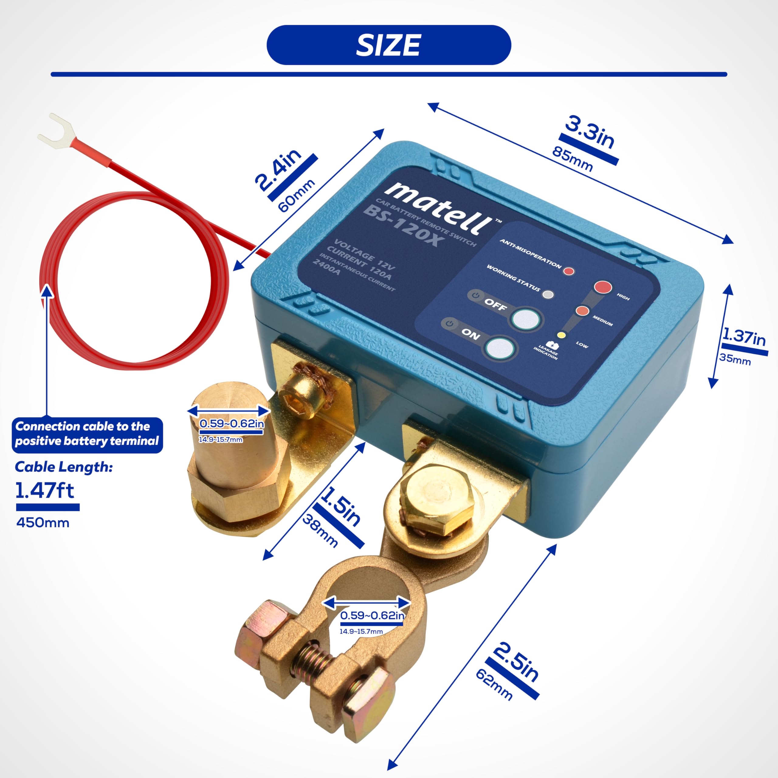 Snapklik.com : Matell DC 12V Remote Battery Disconnect Switch Smart Voltage Control Battery Kill ...