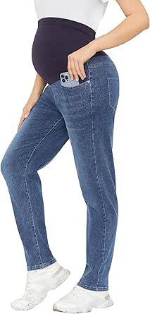 HOFISH Women's Support Skinny Jeans Over The Belly Utimate Comfort ...
