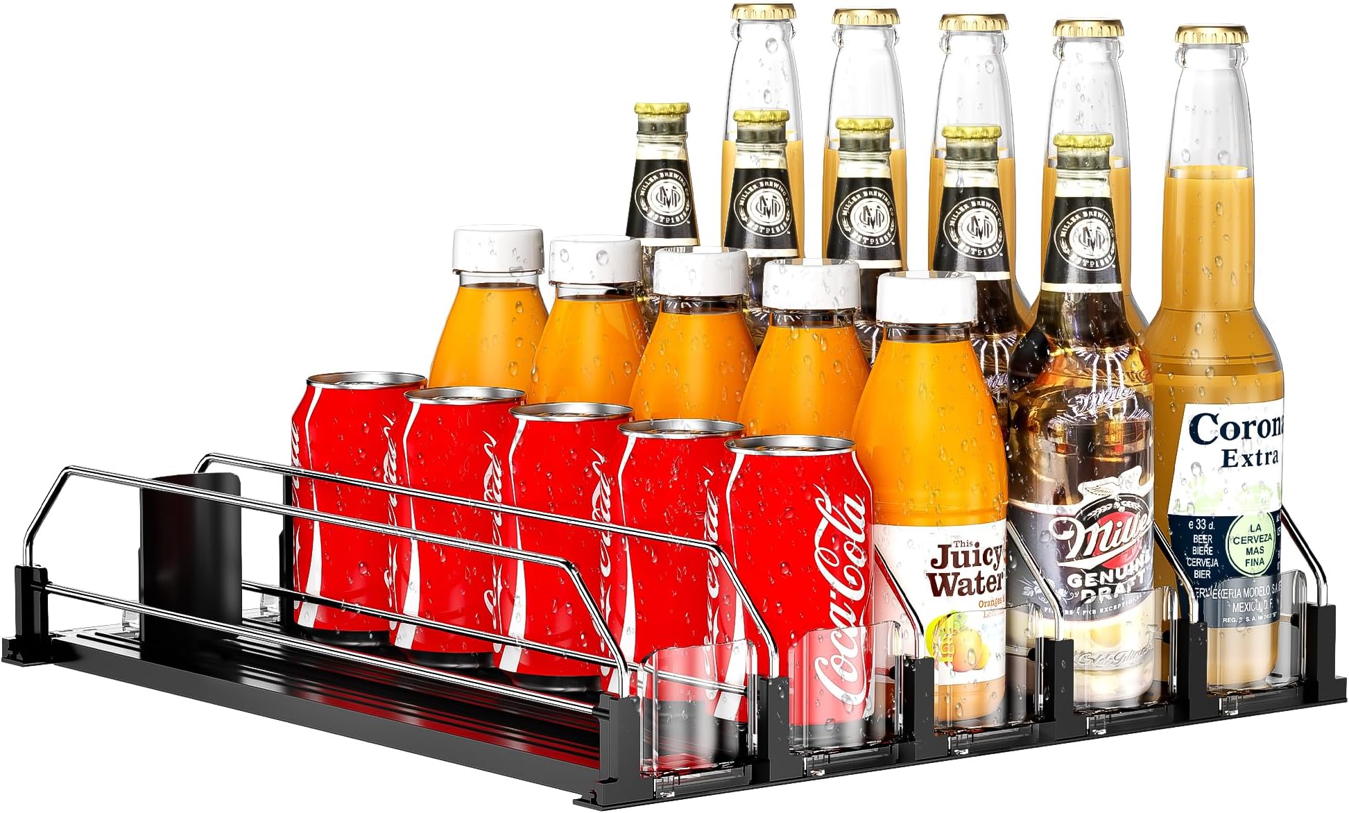 Amazon.com: Mckaler Drink Organizer for Fridge, Self-Pushing Soda Can ...