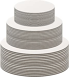 White Cake Boards Round Set [18 Pack] 6 Pieces of 6, 8 and 10 Inch ...