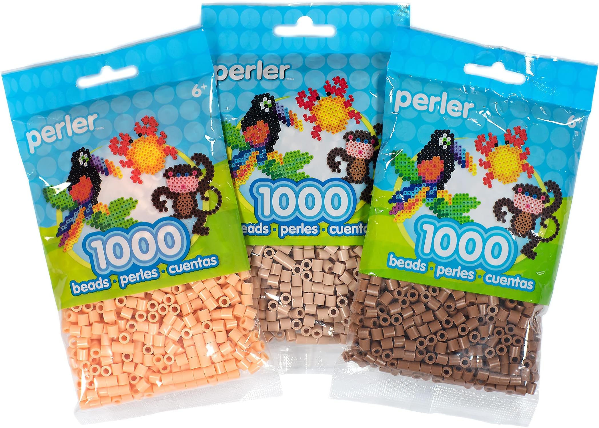 Amazon.com: Perler Fun Fusion Beads 1000/Pkg-Sand (2 Pack) : Arts ...