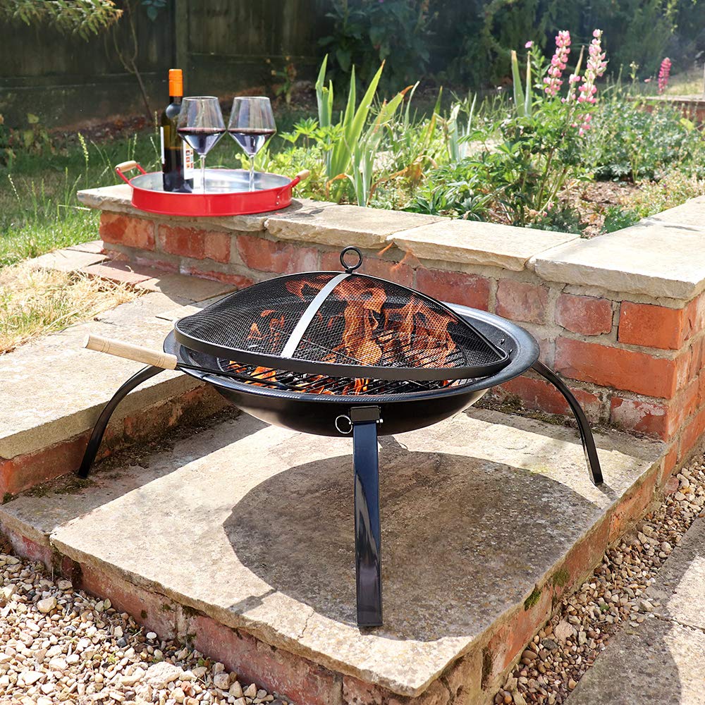 Kingfisher Outdoor Garden Patio Fire Pit Heater : Amazon.co.uk: Garden