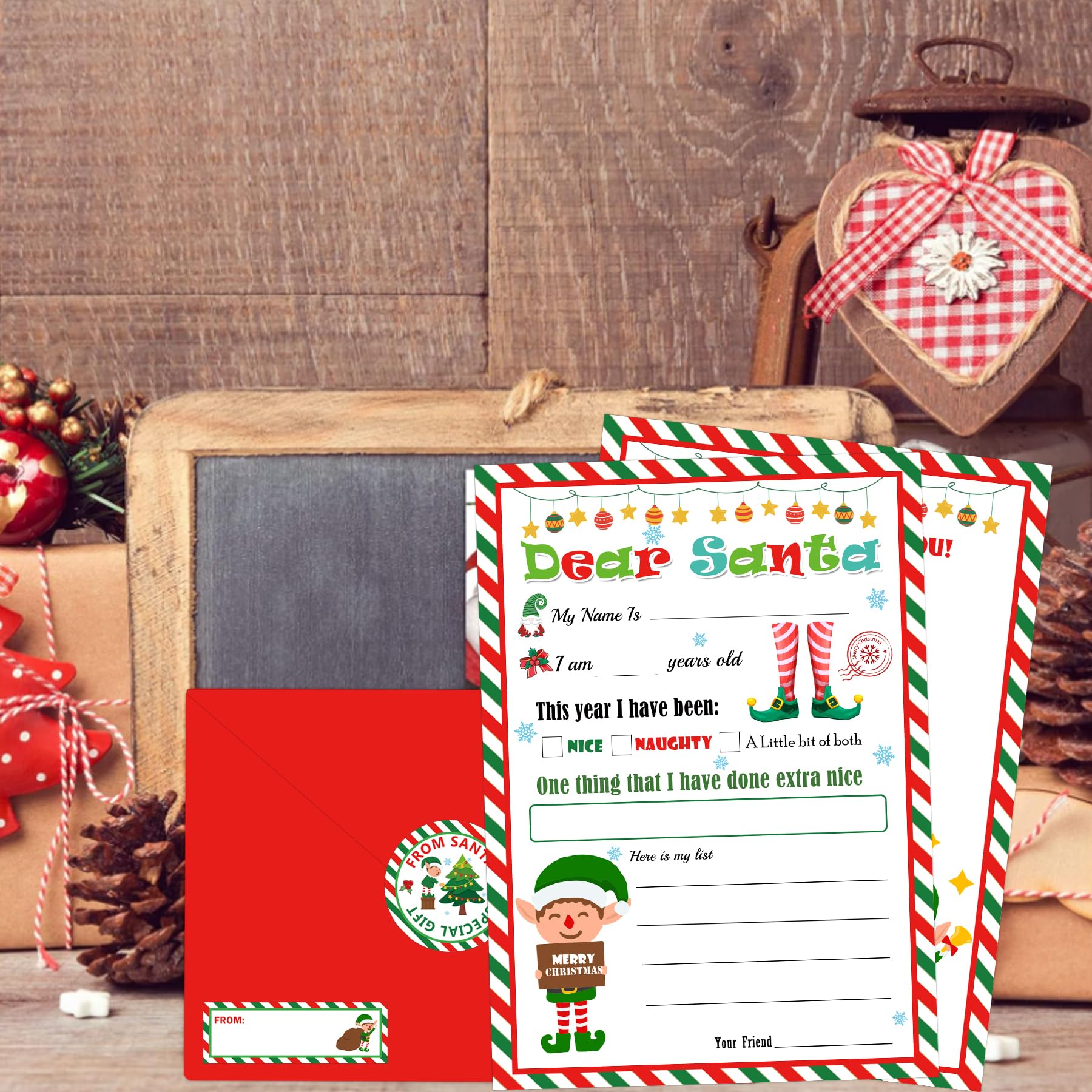 Snapklik.com : 10 Sets Letter From Santa Kit Christmas Official Letters ...