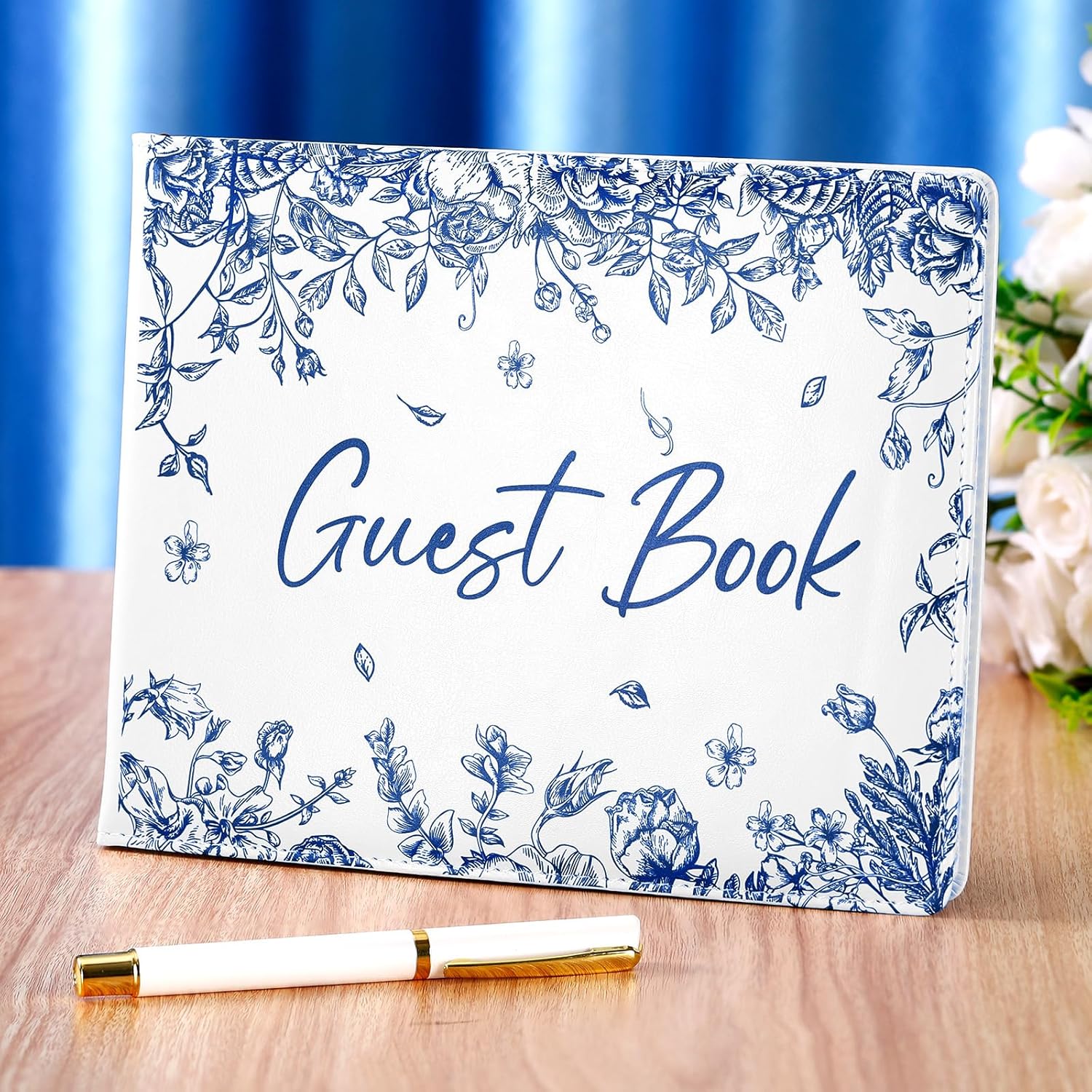 Amazon.com: Panelee Wedding Guest Book with Pen Set Elegant Guest Sign ...