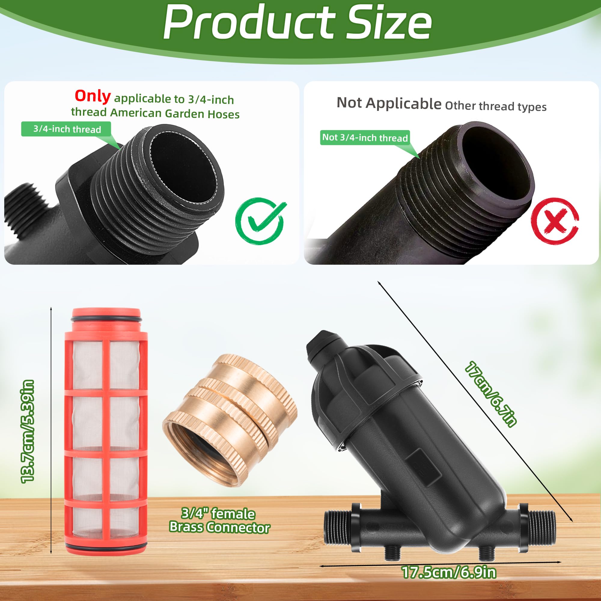 Snapklik.com : US Standard 3/4 Drip Irrigation Y Filter (120 Mesh ...