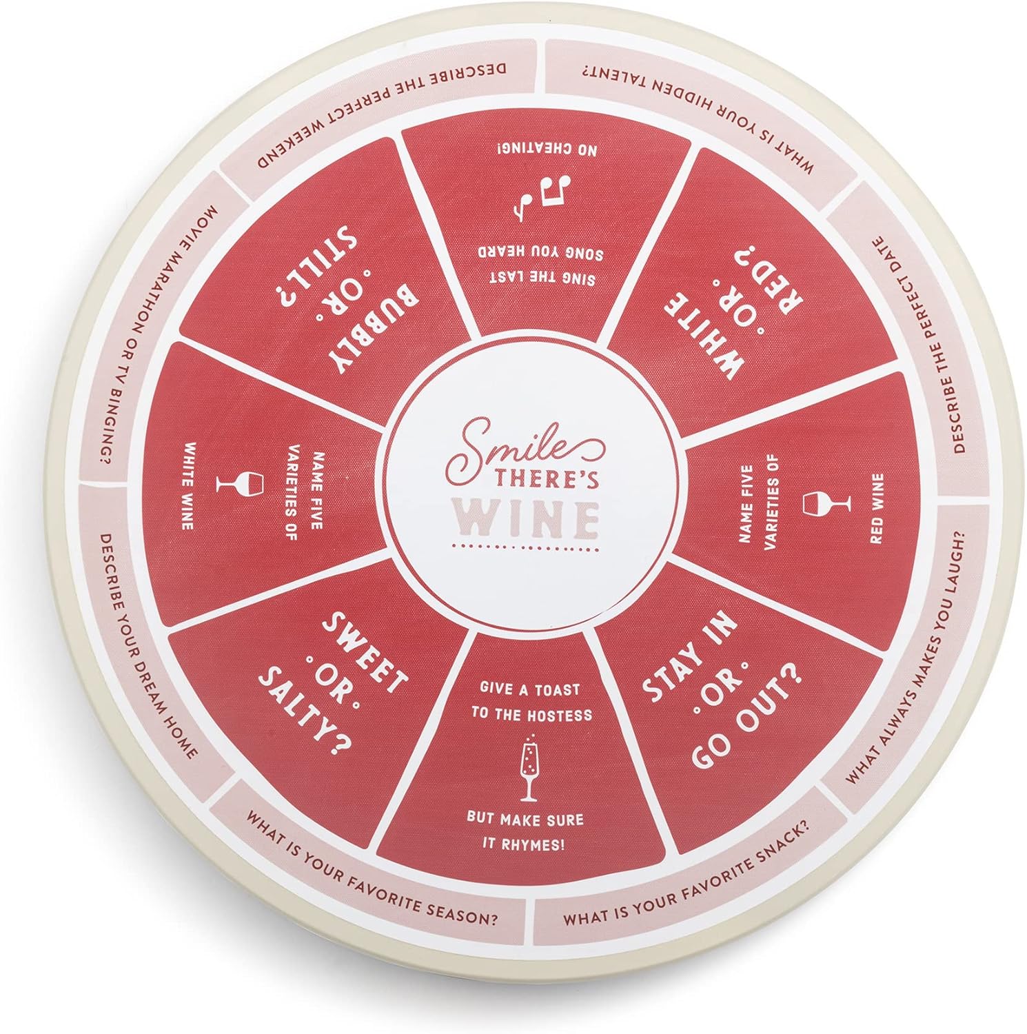 Amazon.com - SaditY Smile There's Wine Ruby Red Panel 18 inch MDF Lazy ...