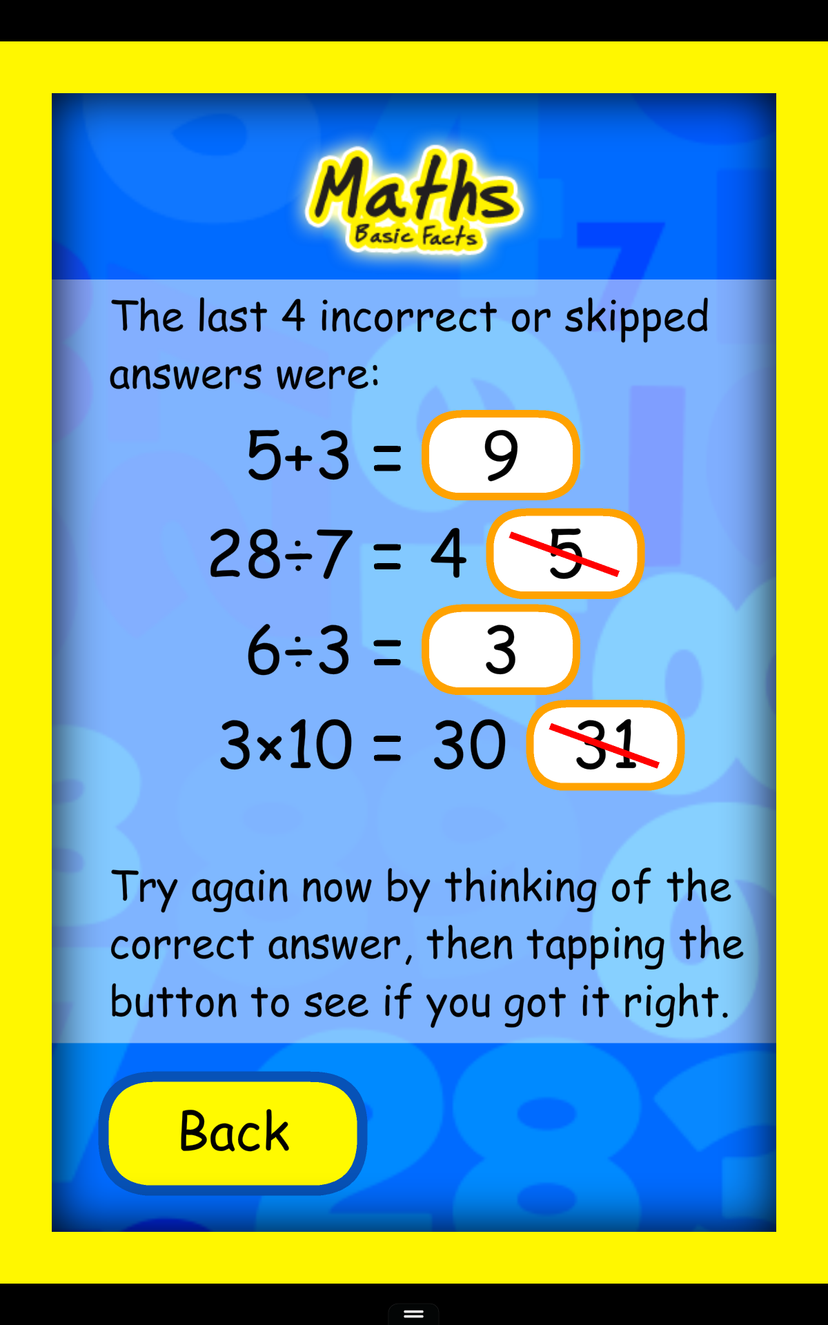 Maths Basic Facts - App on Amazon Appstore