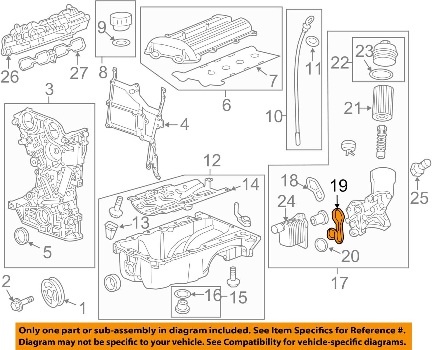 Amazon.com: General Motors 55565385, Engine Oil Cooler Gasket : Automotive