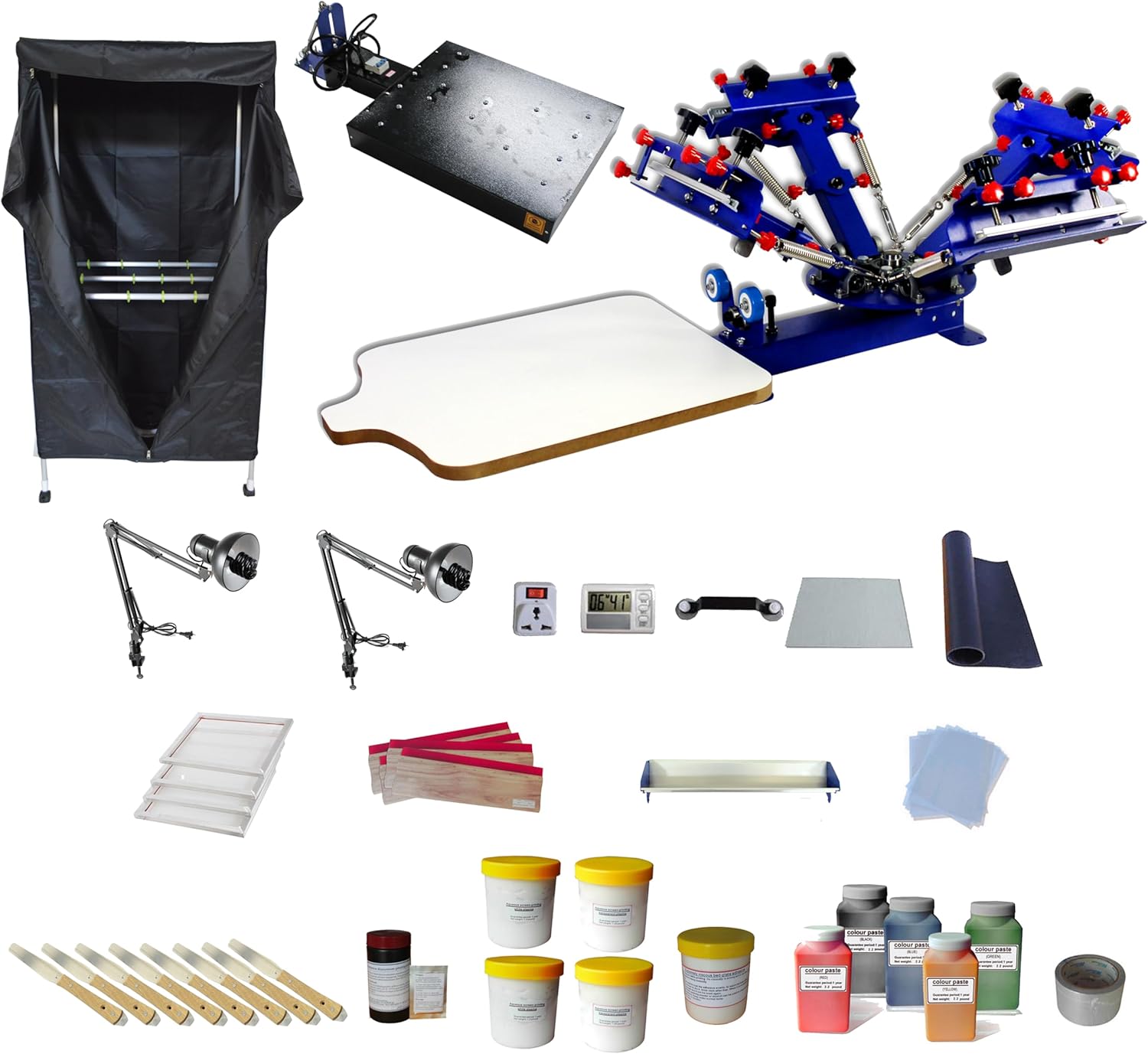 Amazon.com: Screen Printing Kit 3-1 Color Screen Printing Press Screen ...