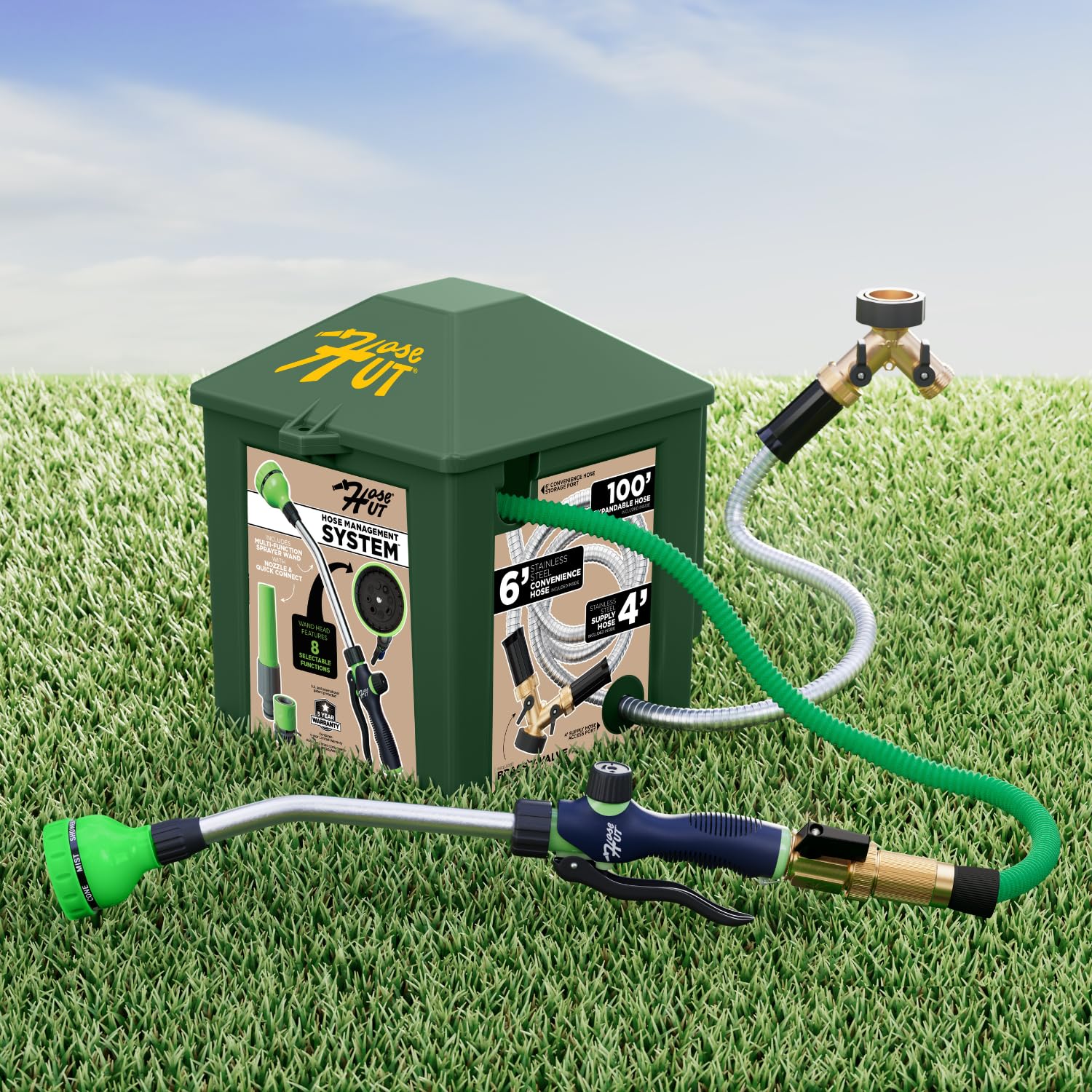 Amazon.com: Hose Hut Garden Hose System, Water Hose Holder Perfect for ...