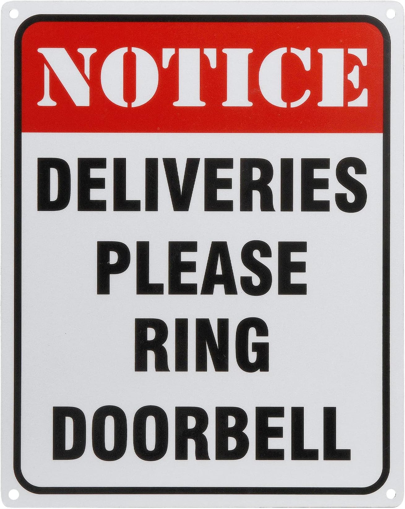 Deliveries Please Ring Doorbell Sign Reflective Signs 8 X 10 inch Rust ...