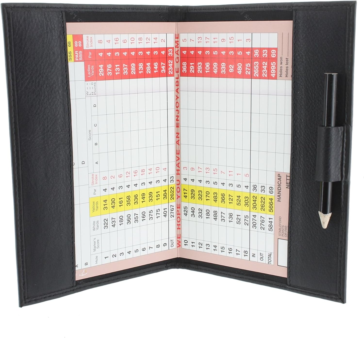 Amazon.com: Large Leather Golf Scorecard Holder - for UK, Ireland ...