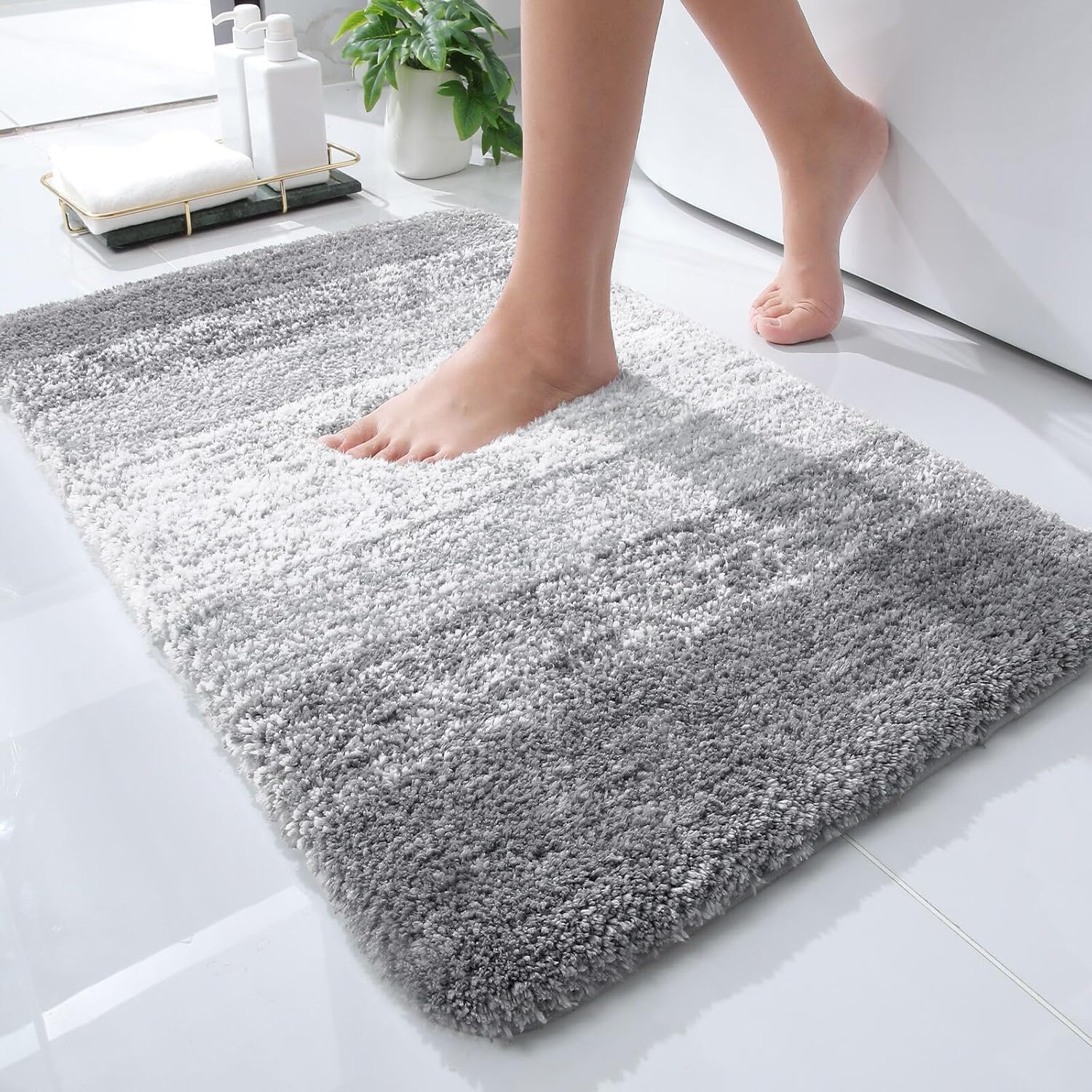 OLANLY Luxury Bathroom Rug Mat 24x16, Extra Soft and Absorbent ...