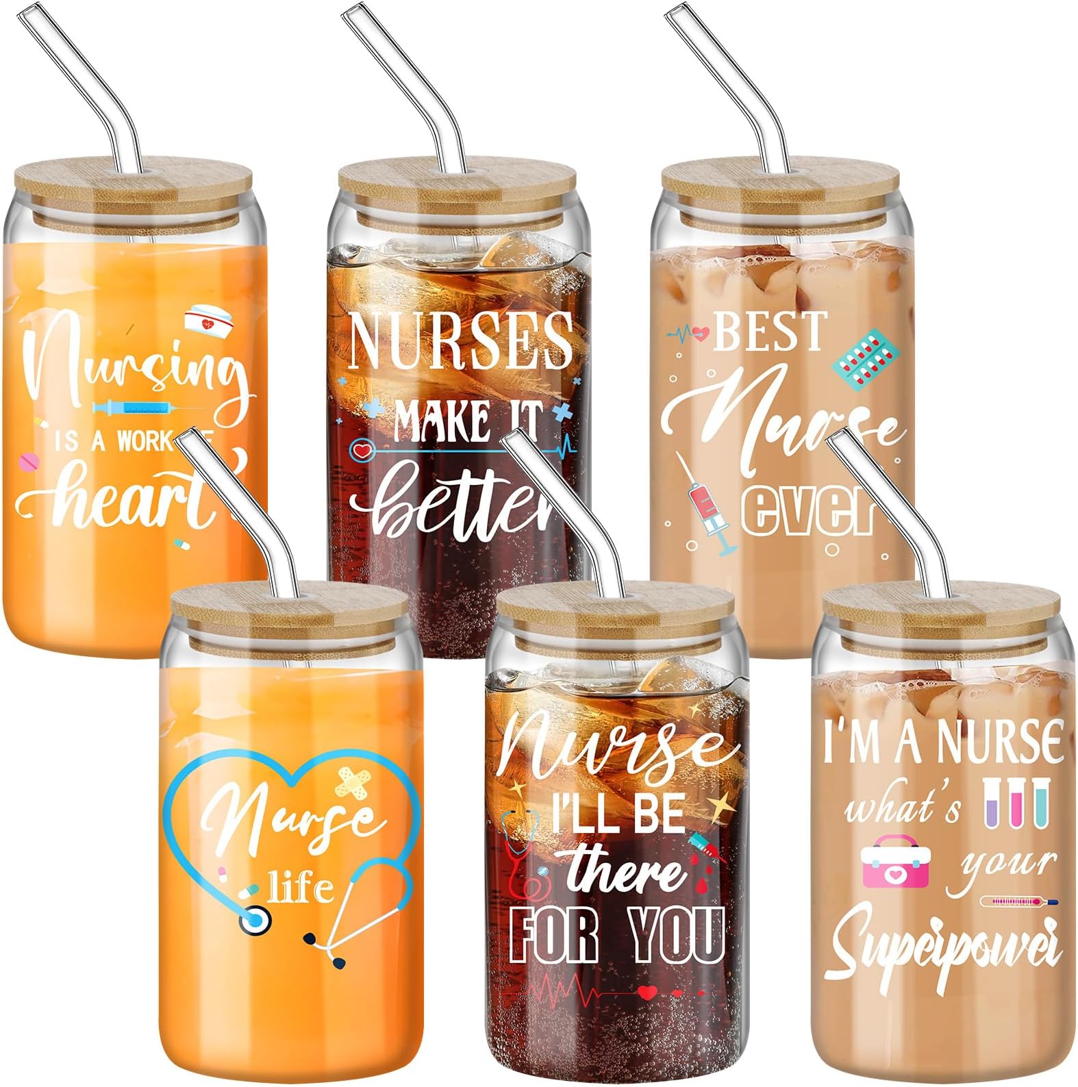 Amazon.com | SiliFine 9 Set Nurse Appreciation Gifts Christmas Nurse ...
