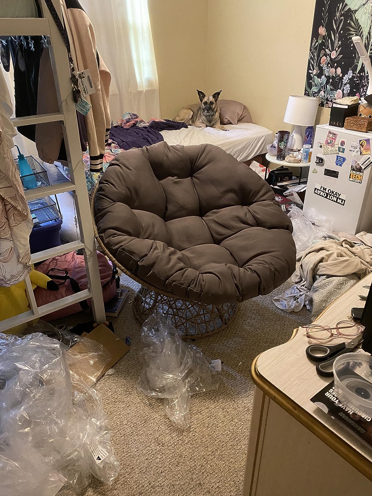 $28/mo - Finance Bme Ergonomic Wicker Papasan Chair with Soft Thick ...