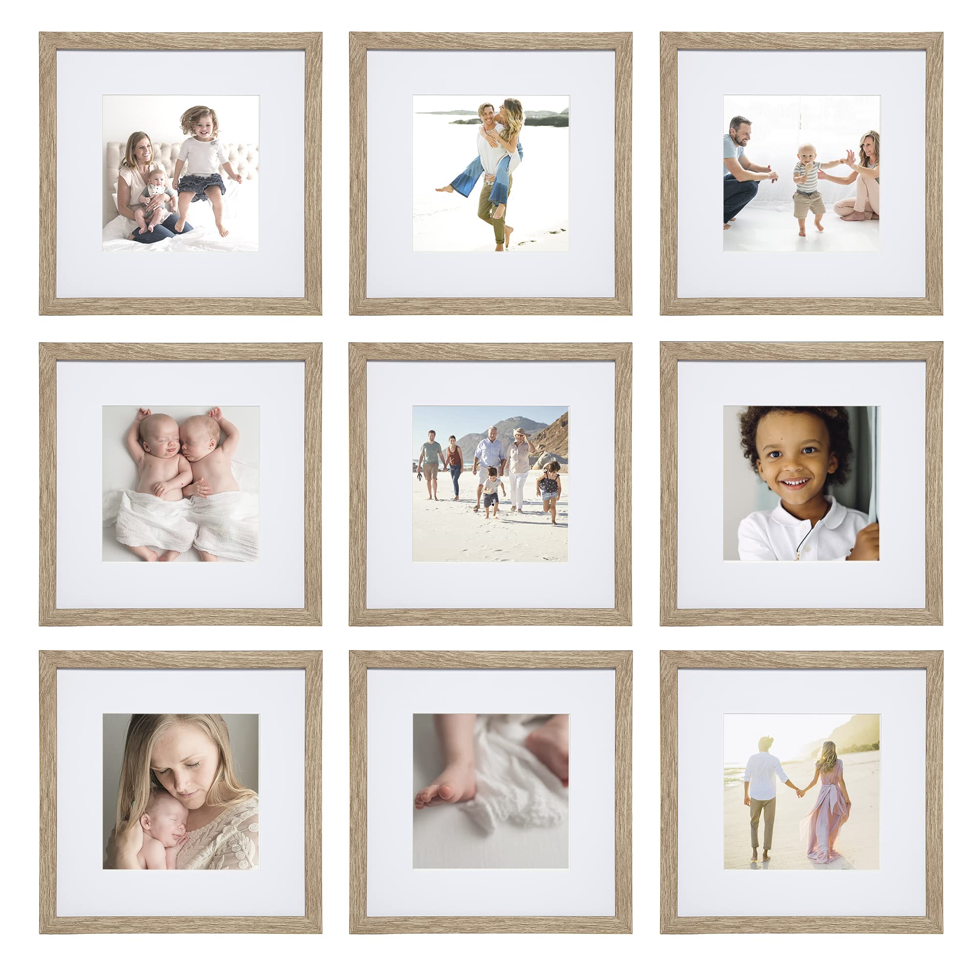Buy Sheffield Home 9 Piece Gallery Wall Frame Set 12x12 In Matted To