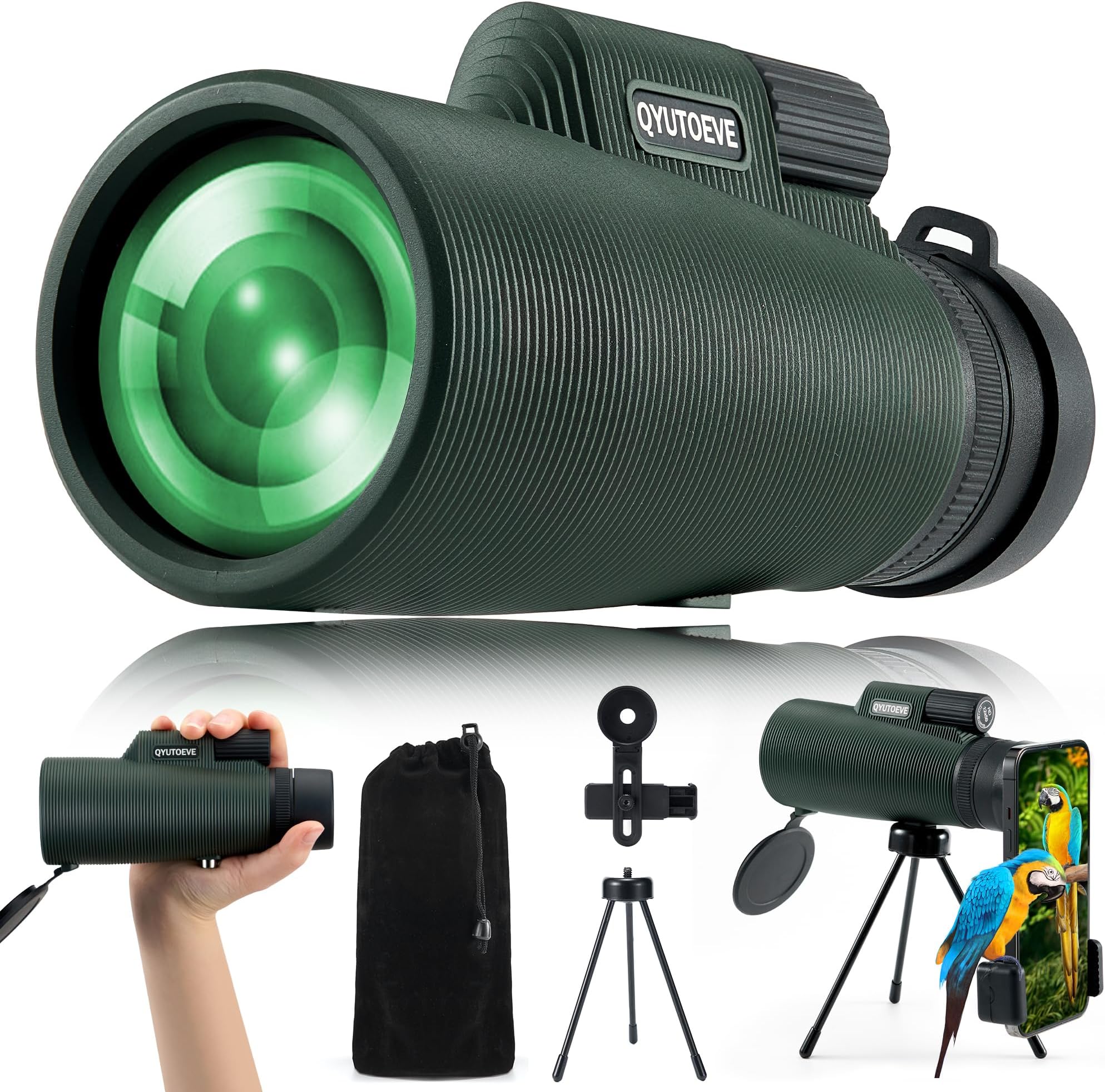 Fernrohr Erwachsene Monokulare 12x50 HD Monokular Teleskop mit ...