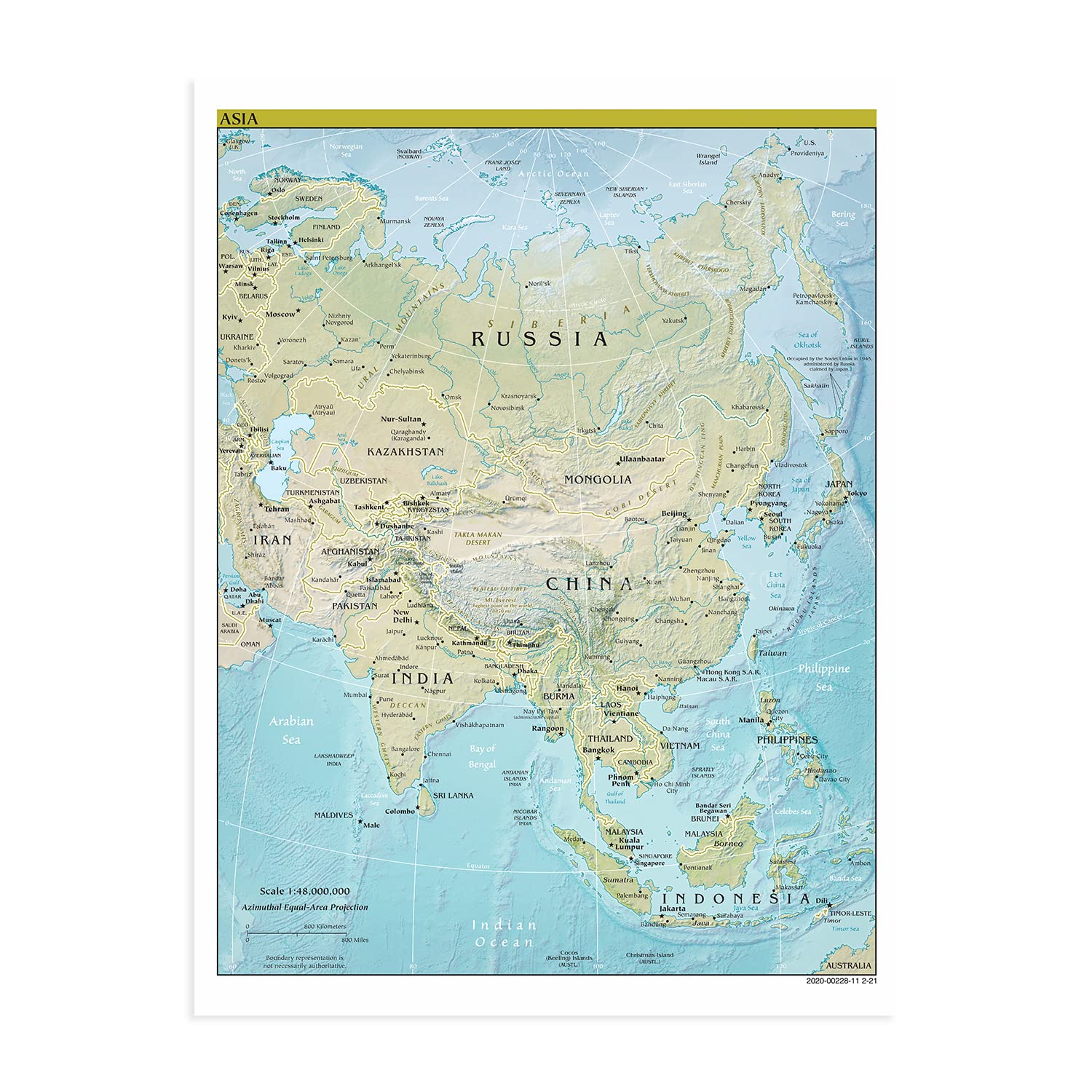 Printable Asia Map With Countries