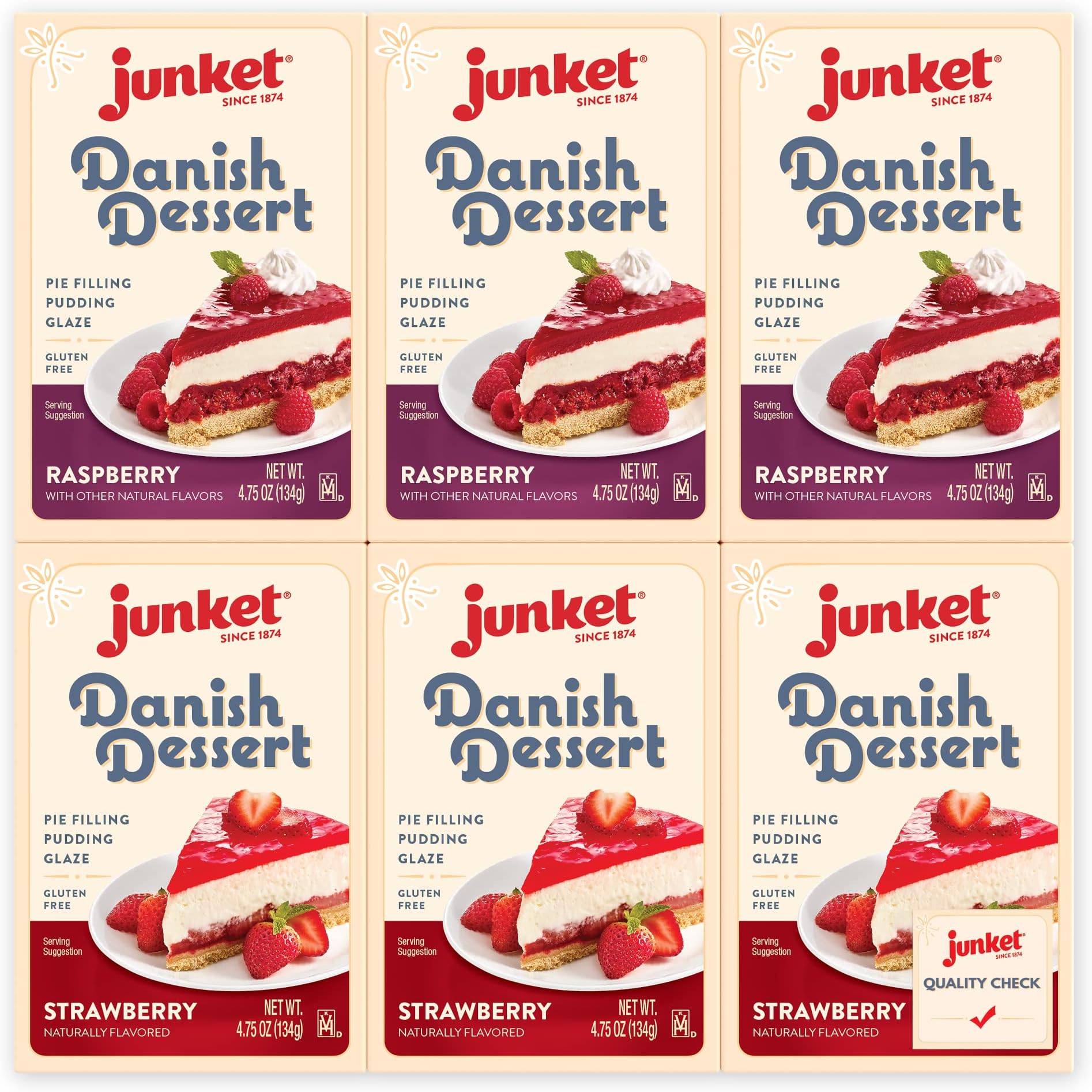 Amazon.com : Junket Danish Dessert Raspberry and Strawberry Mix - for ...
