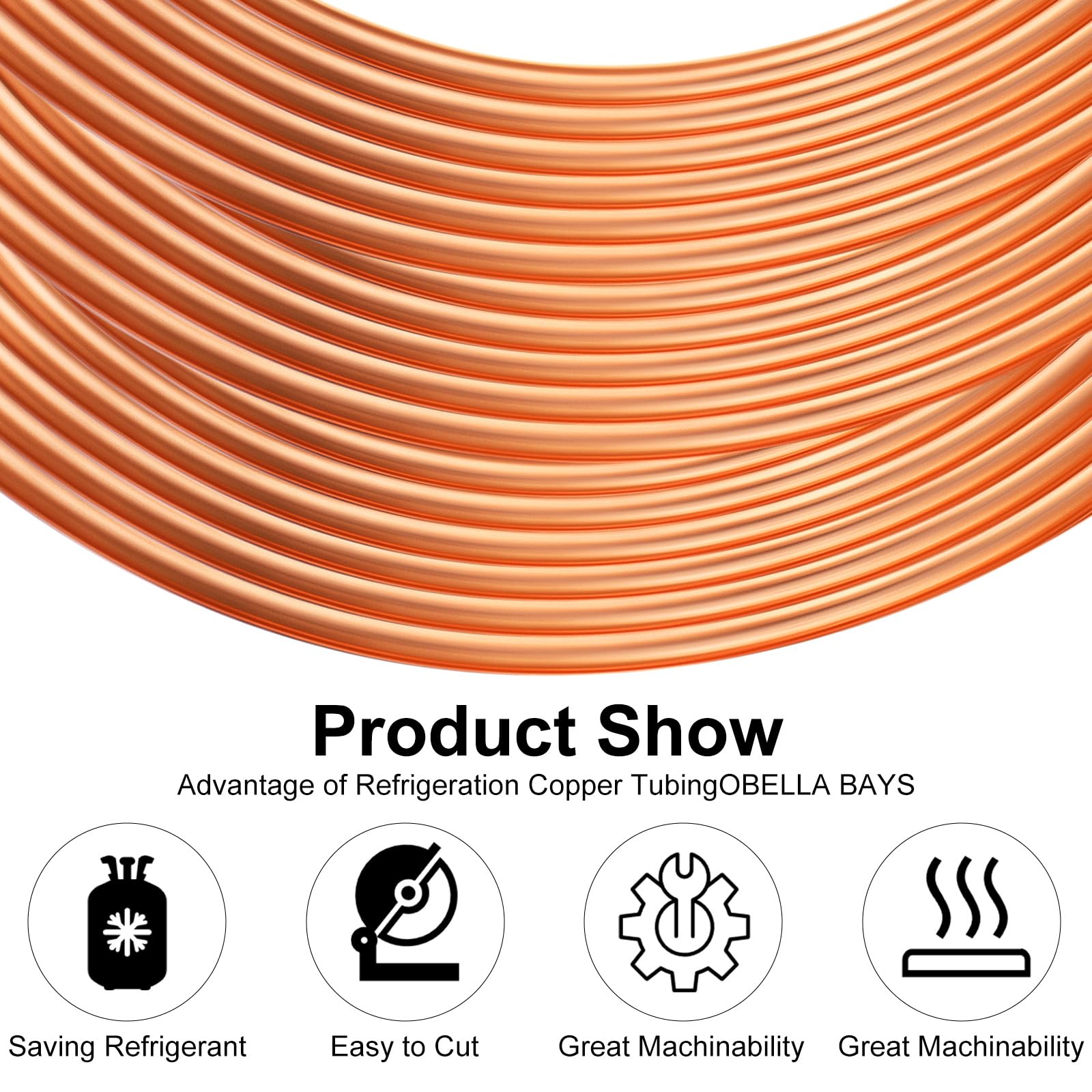 Snapklik.com : Yaocom Copper Tube 1/4" OD X 7/16" ID X 10 Ft ...