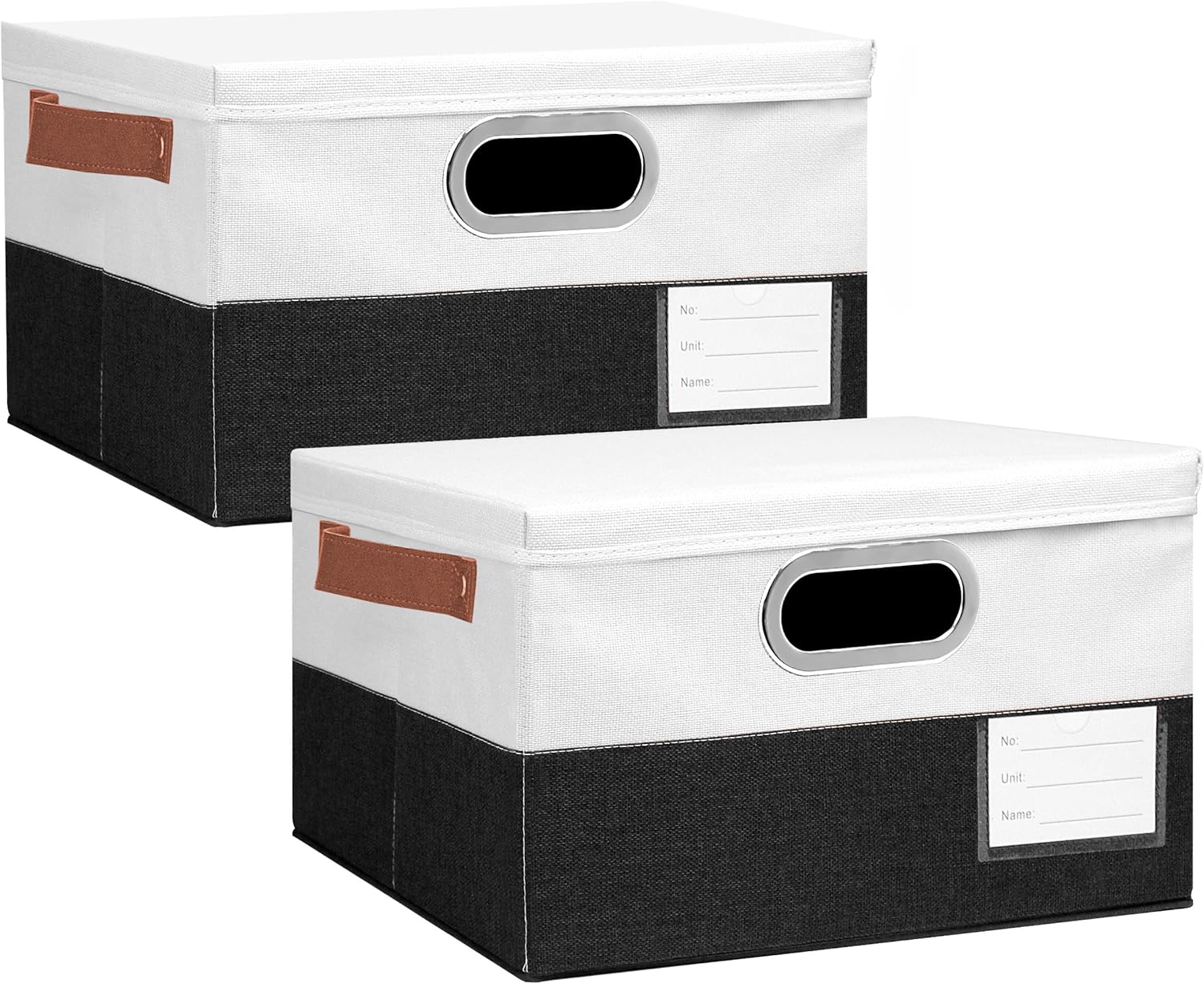 Amazon.com - Foldable Fabric Storage Boxes with Lids, Collapsible ...