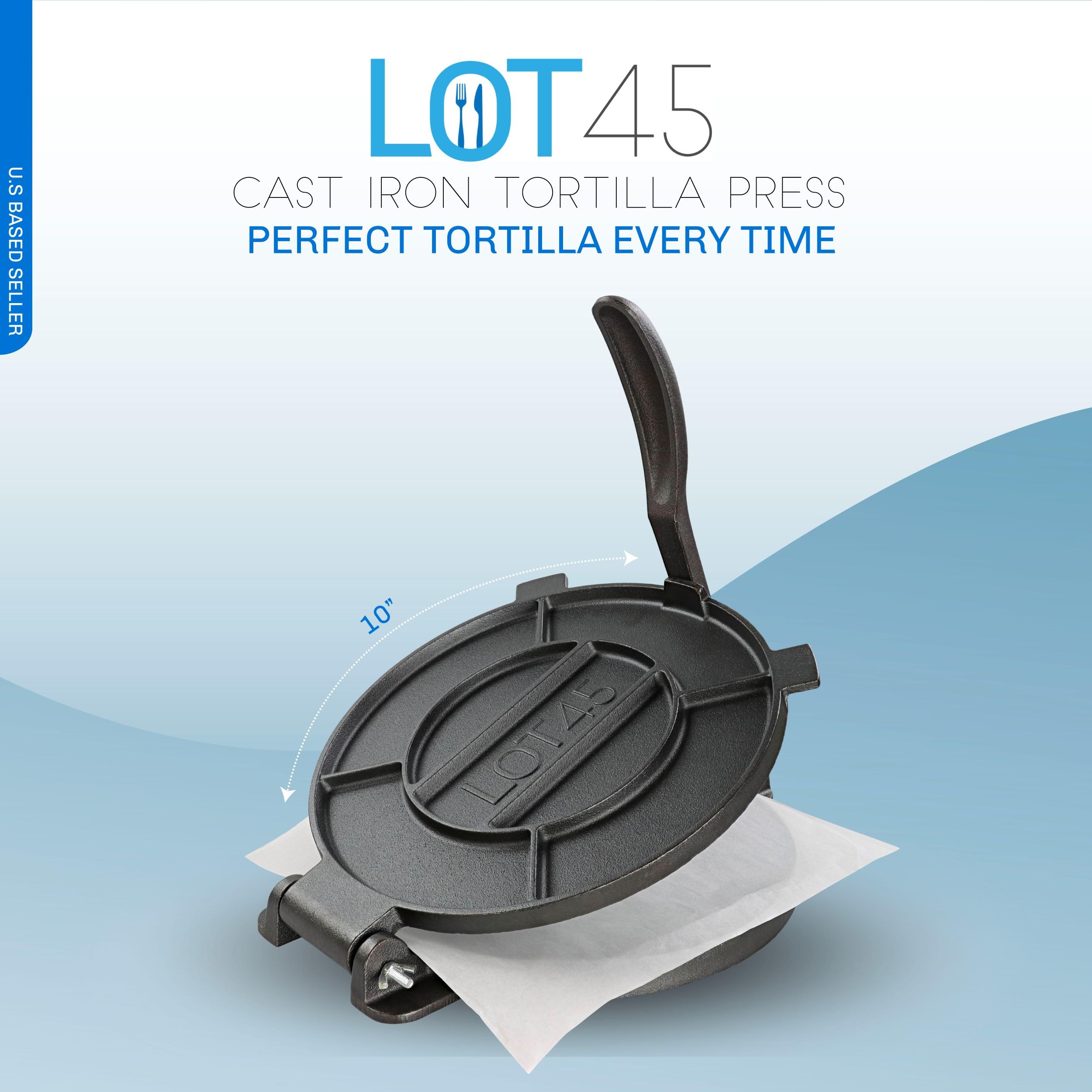 Snapklik.com : Lot45 Tortilla Press 10 Inch - Cast Iron Manual Roti ...