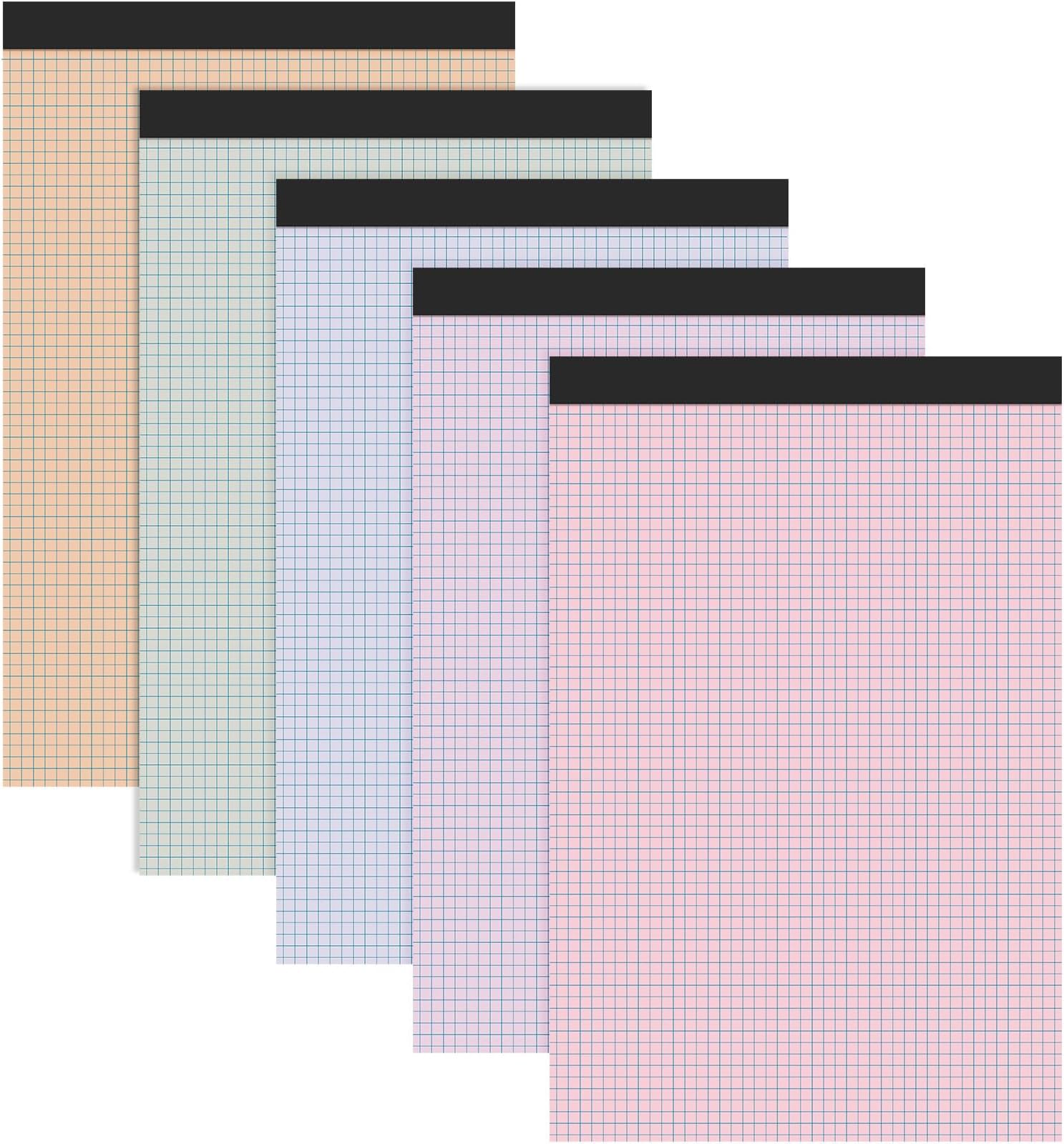 Amazon.com : Jetec 5 Pads Colored Graph Paper 17 x 11 Quad Legal Pads 4 ...