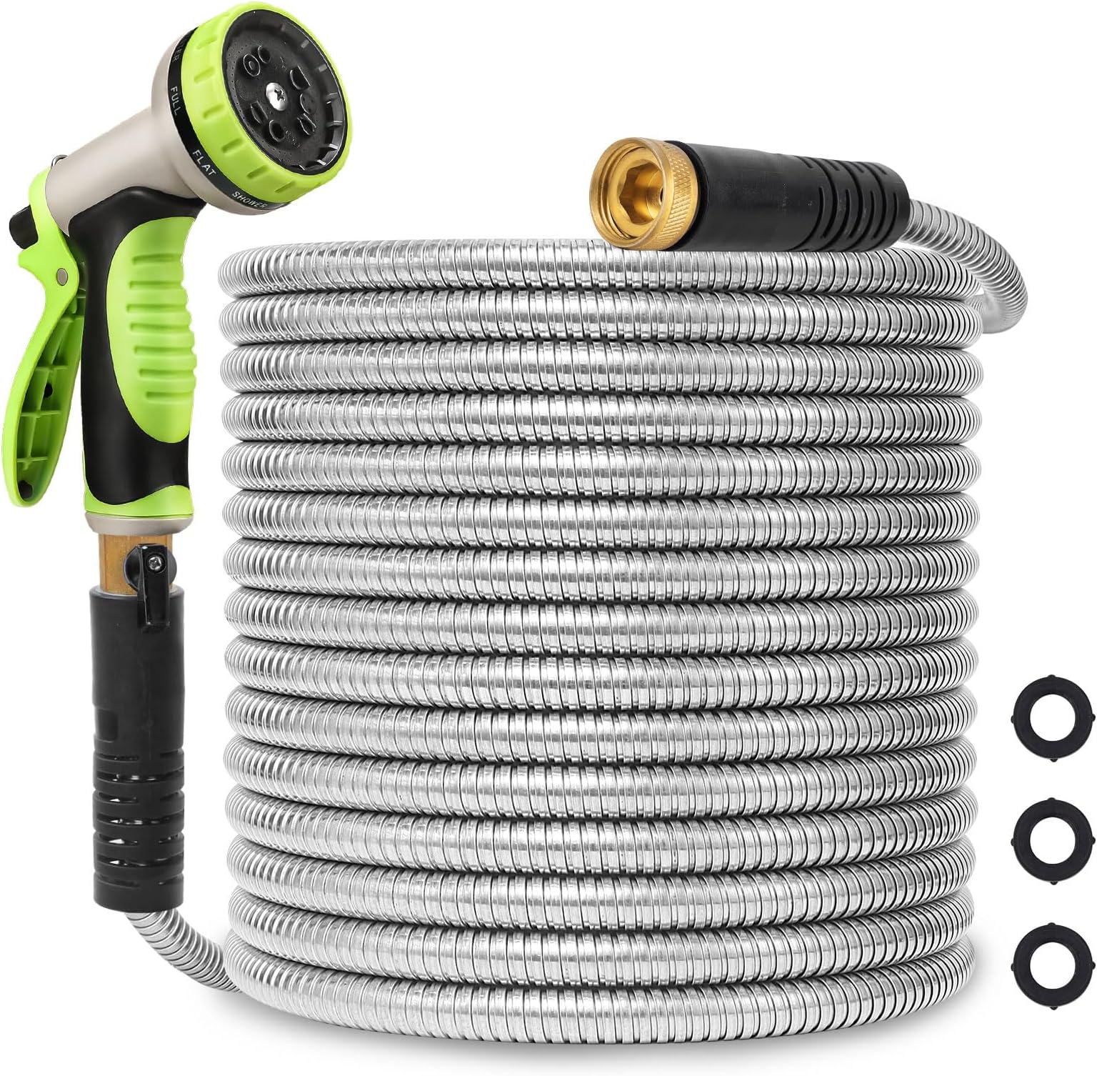 Amazon.com: TVKB Metal Garden Hose 100ft Stainless Steel Water Hose ...